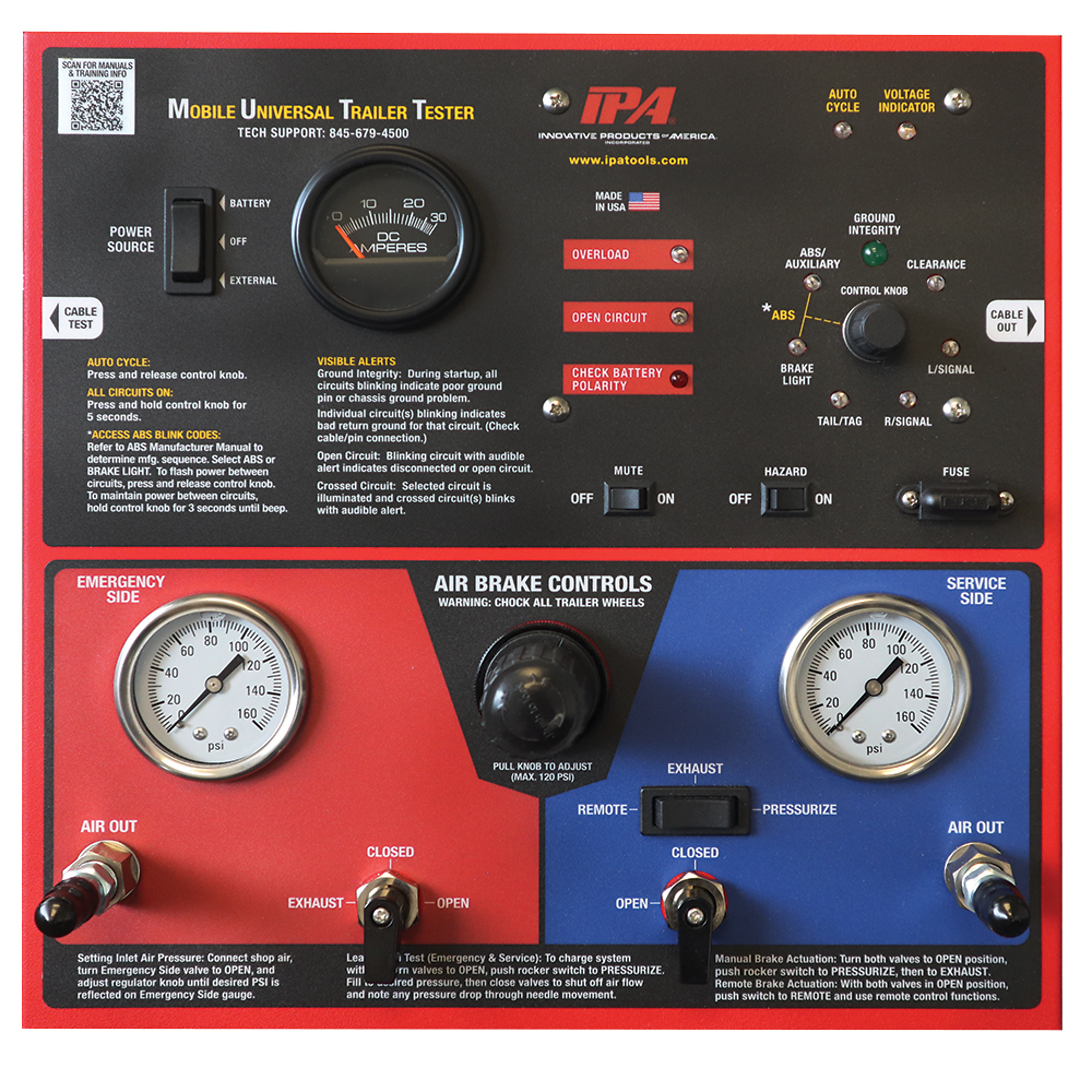 IPA Super Mutt Mobile Universal Trailer Light Tester — Deluxe, 0-20 ...