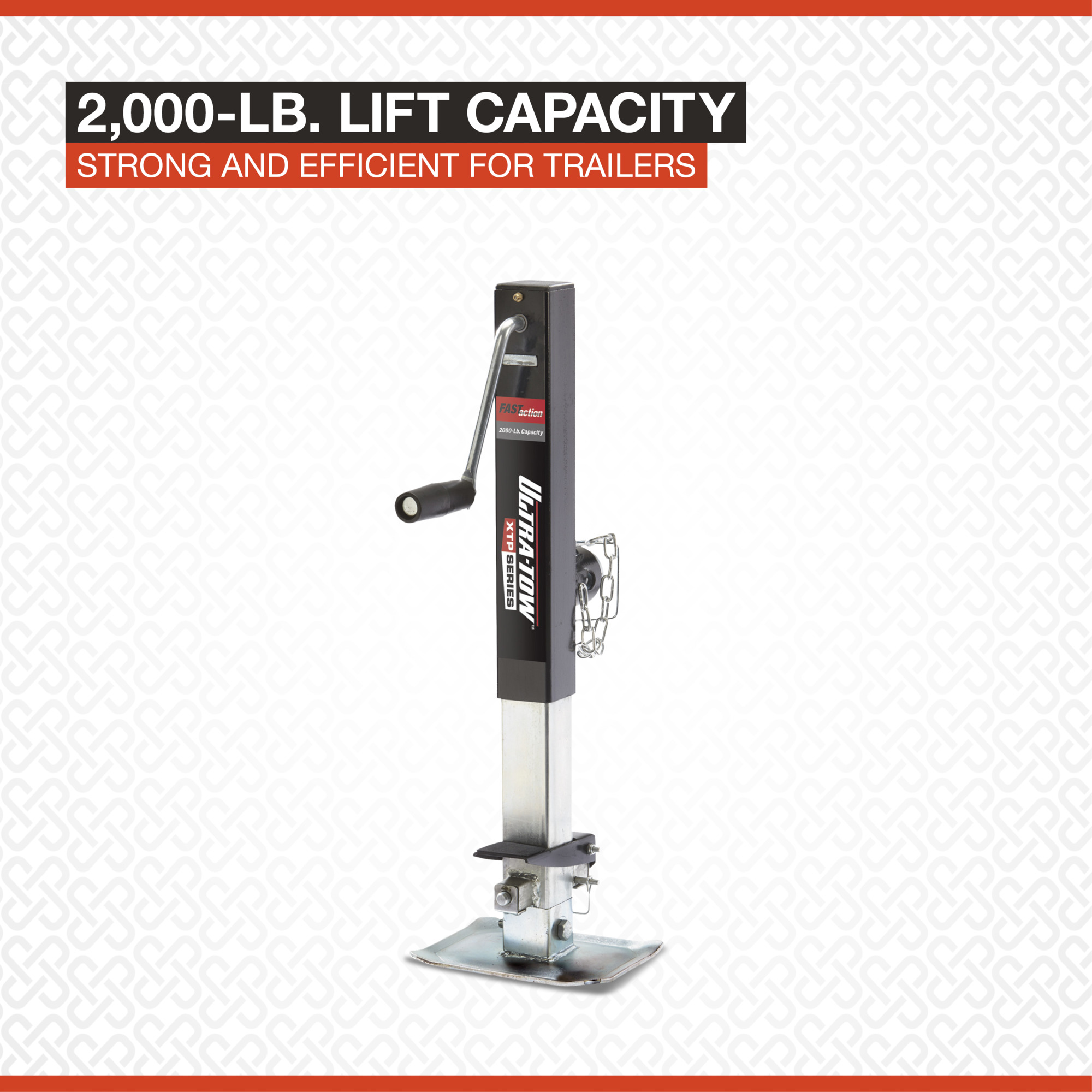 Ultra-Tow XTP Fast Action Square Tube Trailer Jack, 2000-Lb., Sidewind ...