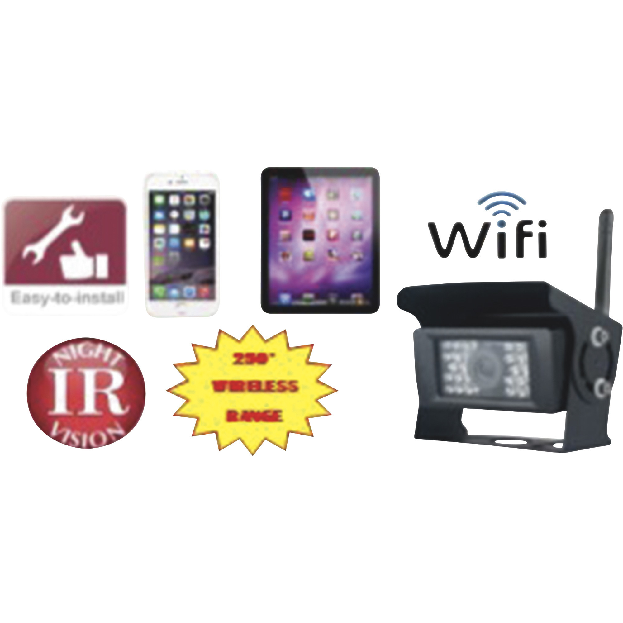 Top Dawg Heavy-Duty IP68 Wi-Fi Backup Camera — 1 Camera, Model ...