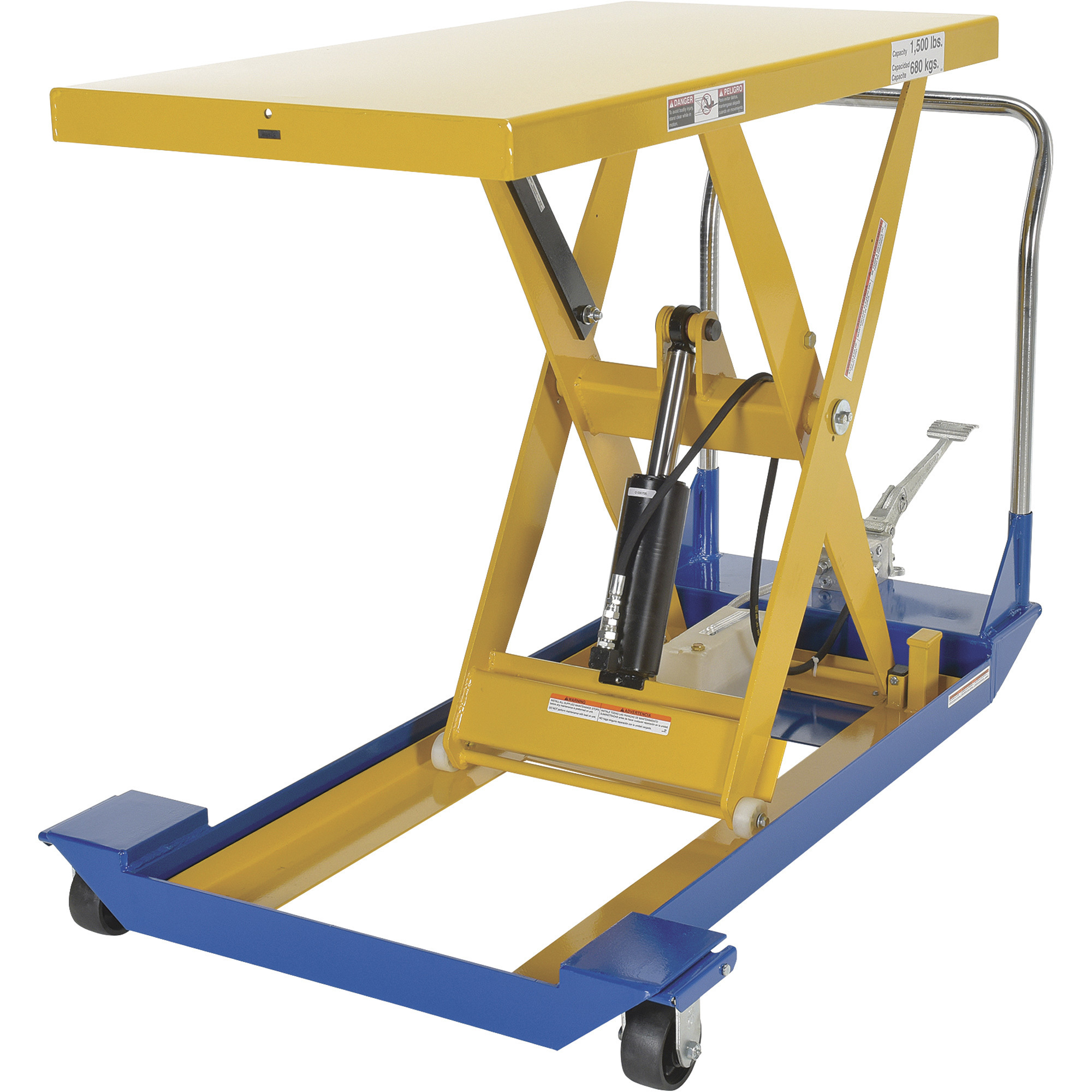 Vestil Manual Scissor Cart - 1,500-Lb. Capacity, 48in.L x 24in.W ...