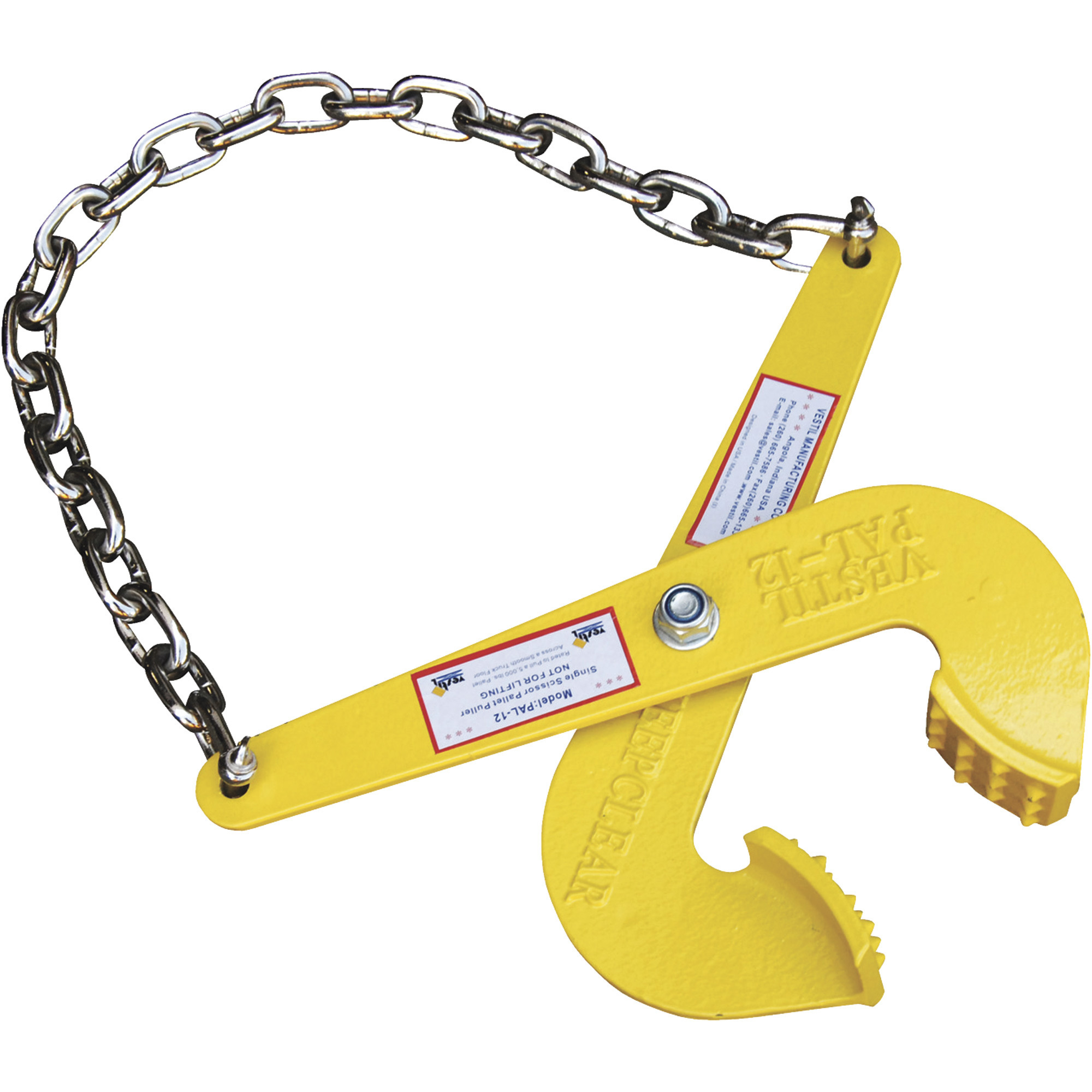 Vestil Pallet Puller — Single Scissor Action, 5,000-Lb. Capacity, Model ...