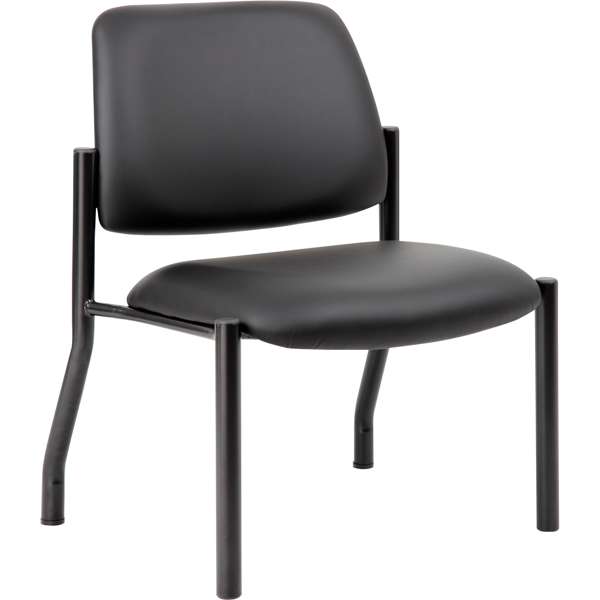 Norstar 400-Lb. Capacity Antimicrobial Mid Back Guest Chair, Black ...