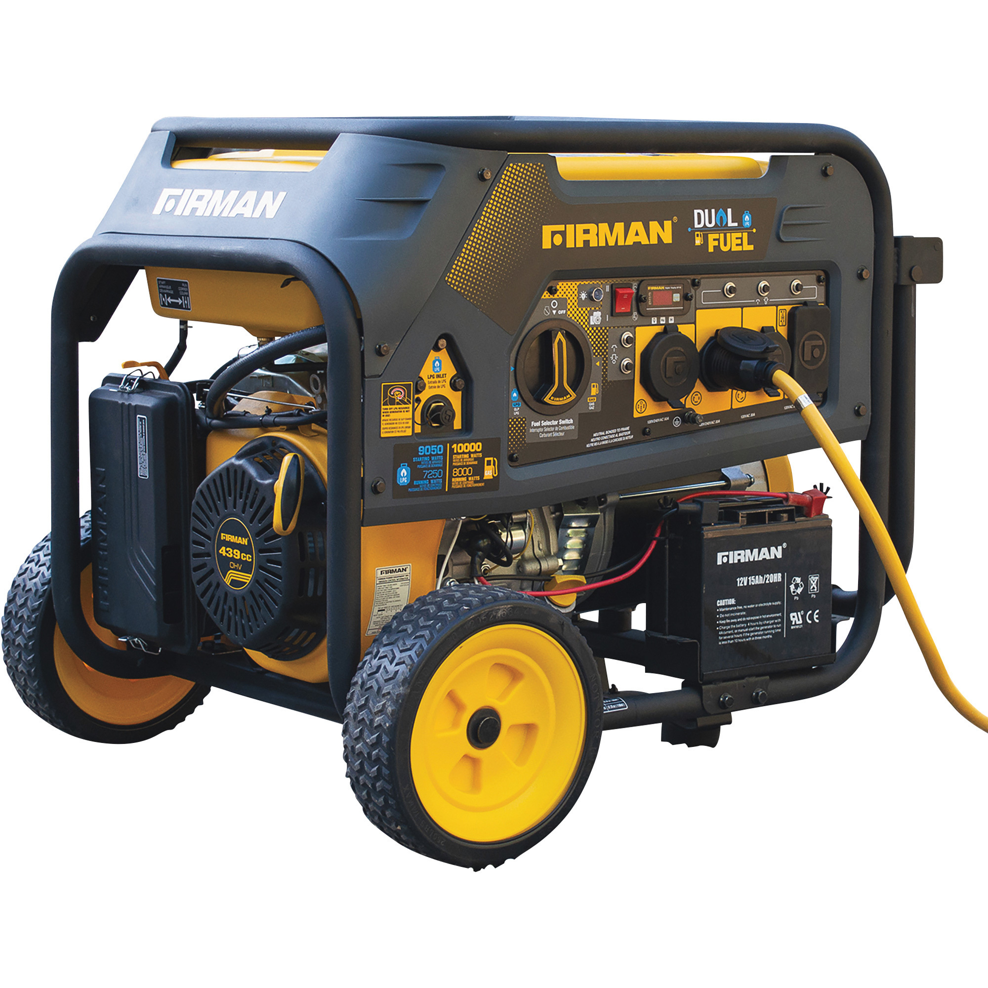 DuroMax Portable Tri-Fuel Generator with CO Alert, 13,000 Surge Watts ...