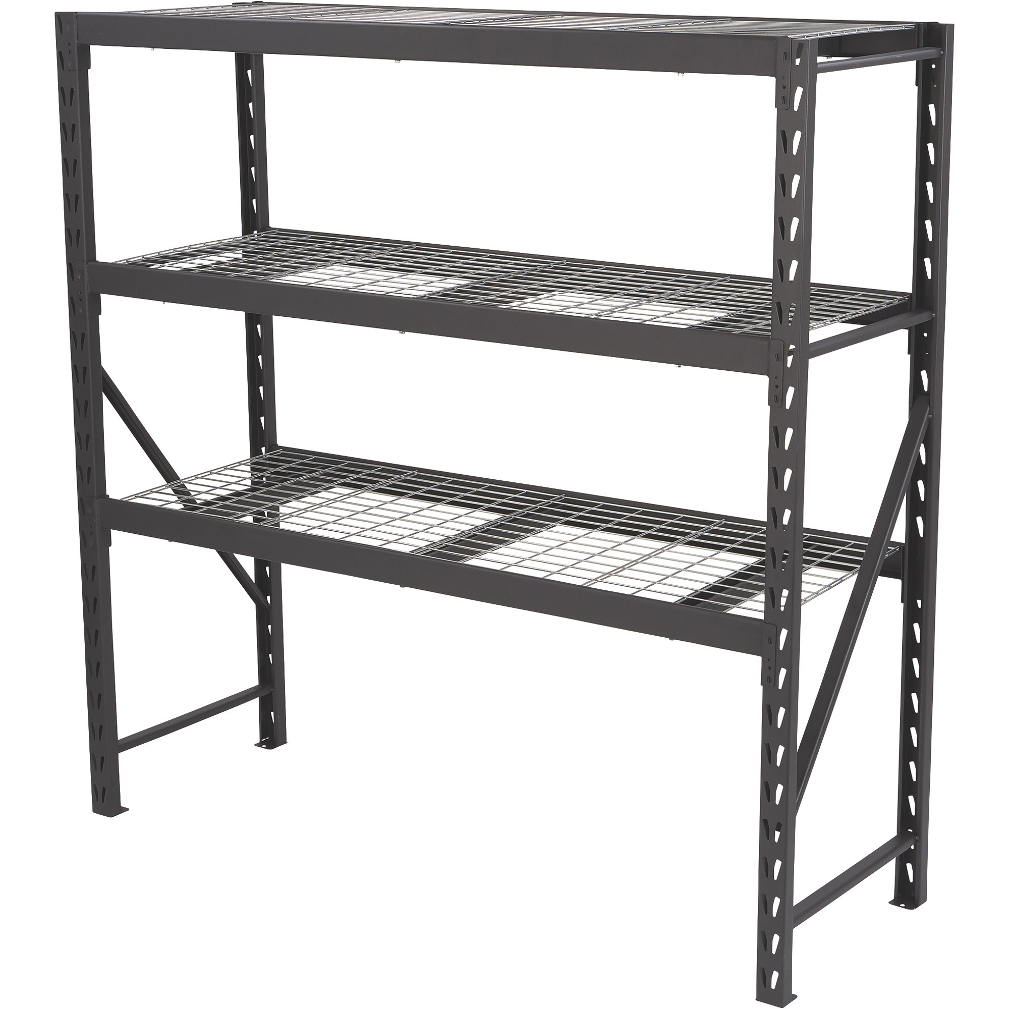 Ironton Industrial Steel Shelving, 72in.W x 24in.D x 72in.H, 3 Shelves ...