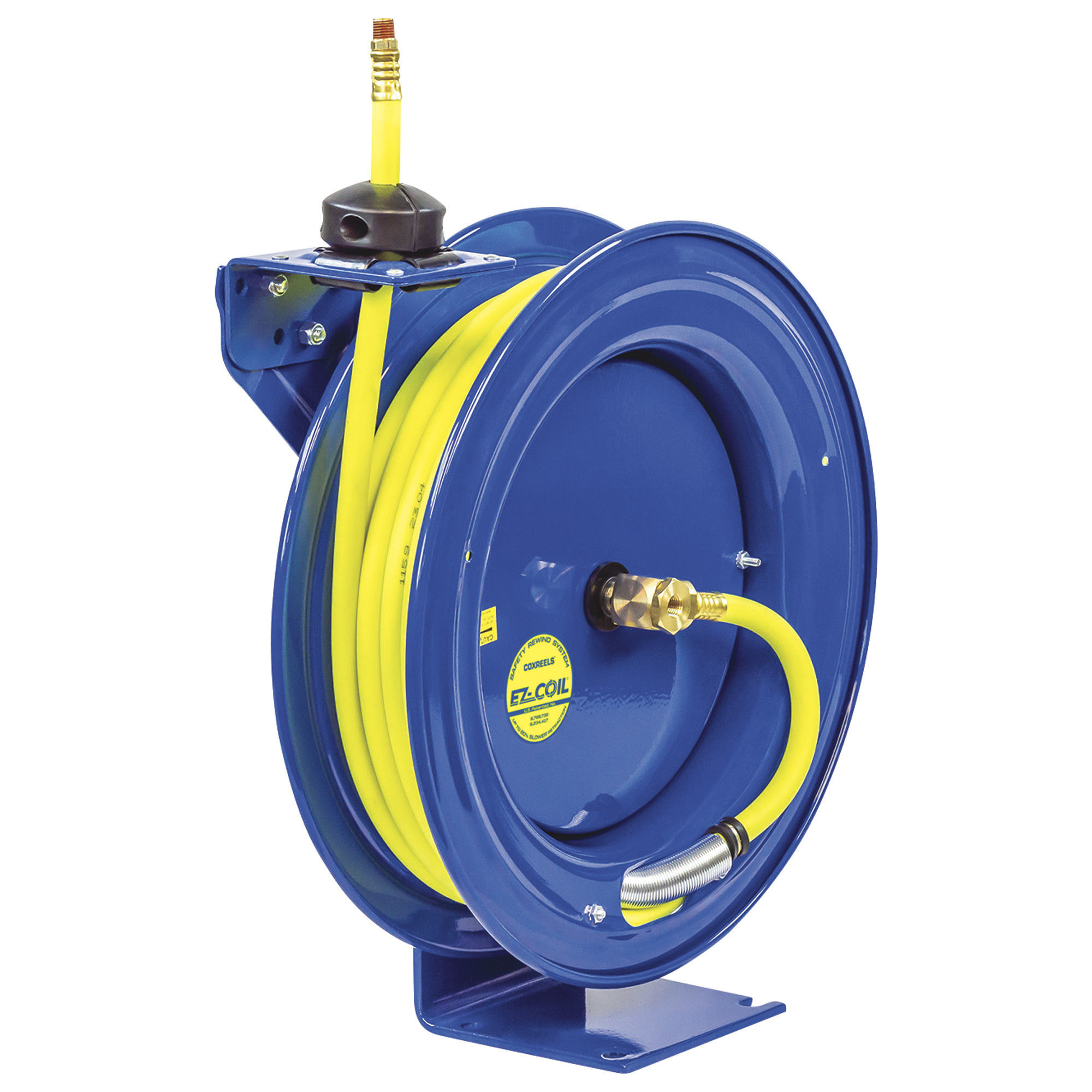 Coxreels HV High-Visibility EZ-Coil Air/Water Hose Reel, With 1/2in. x ...