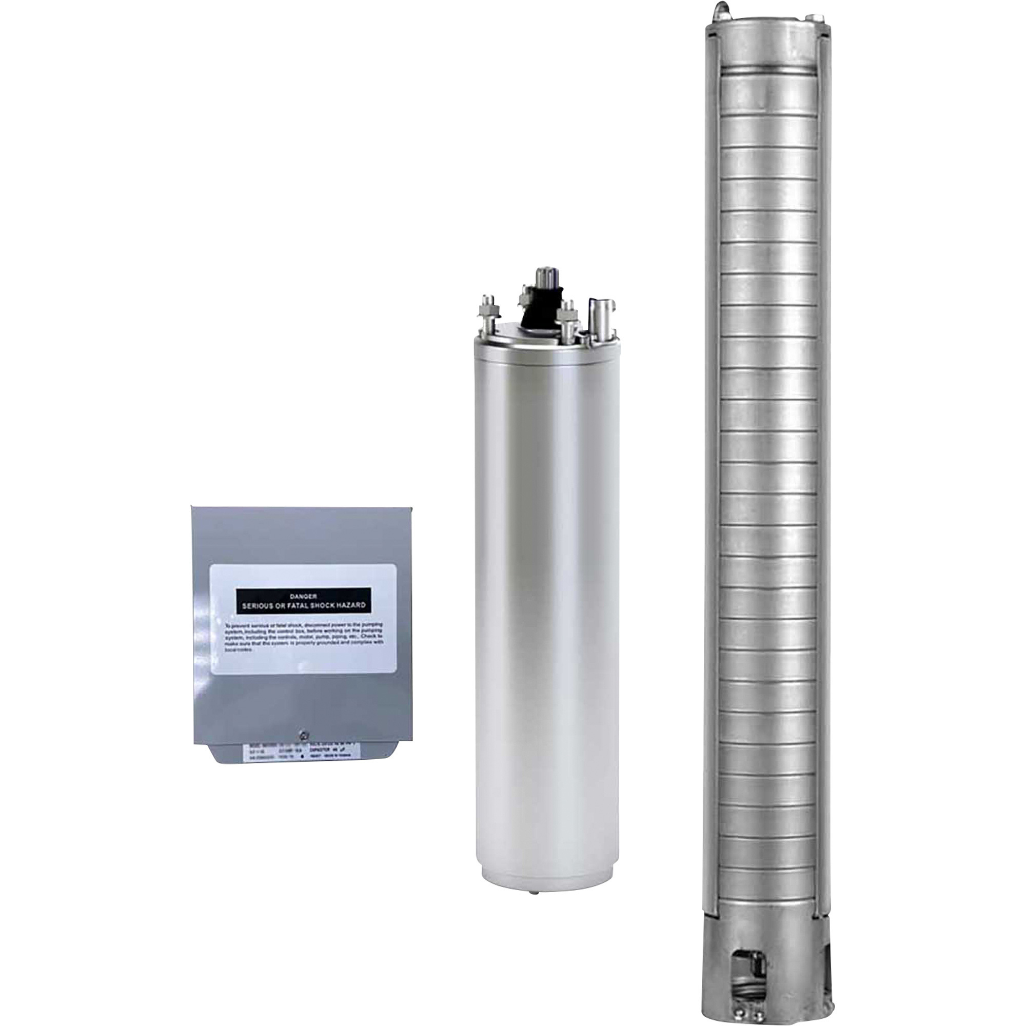 Gol Pumps, 4in. 3-Wire Deep Well Submersible Pump, Max. Flow 7260 GPH ...