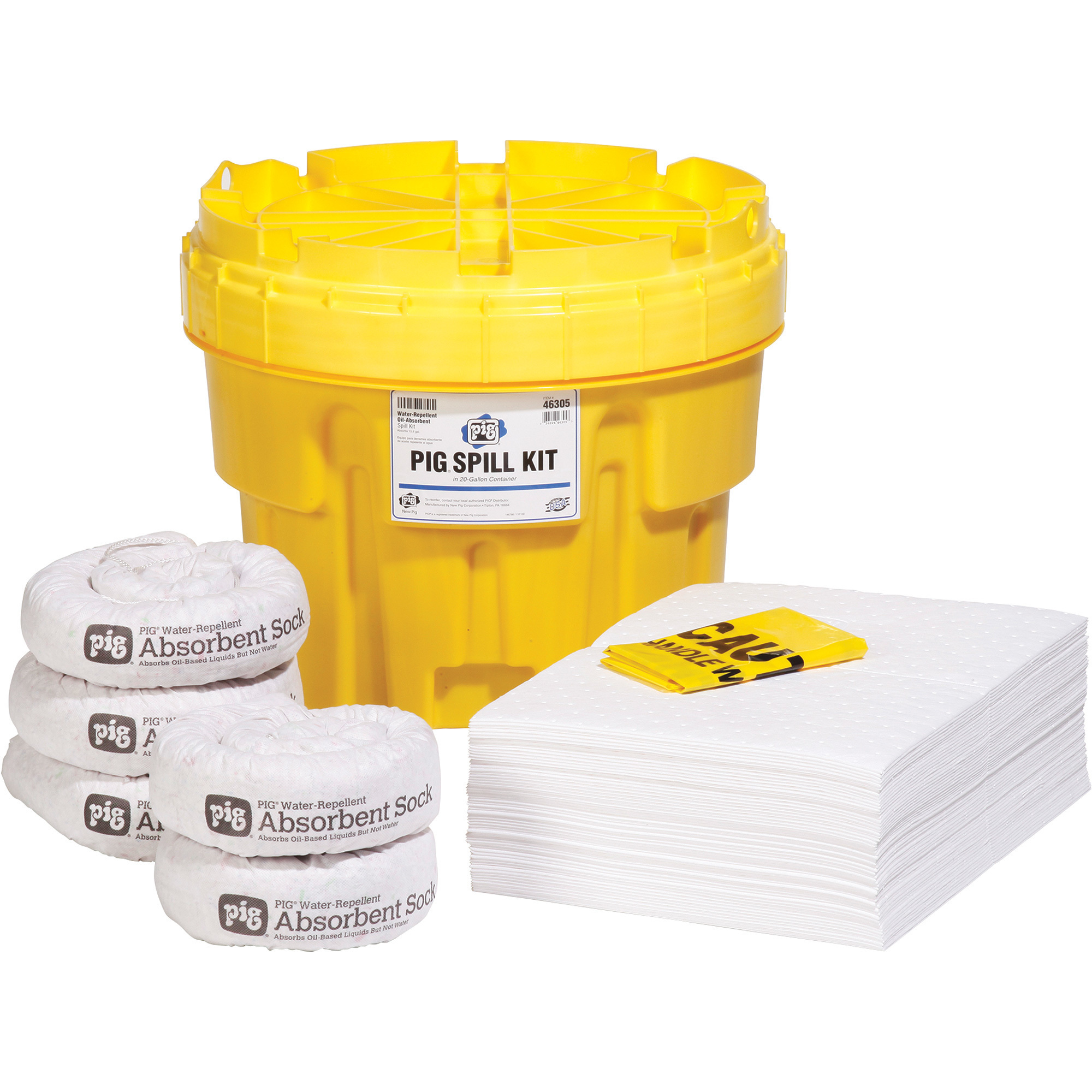 New Pig Universal 5-Gallon High Visibility Spill Kit, Model# 45300 ...