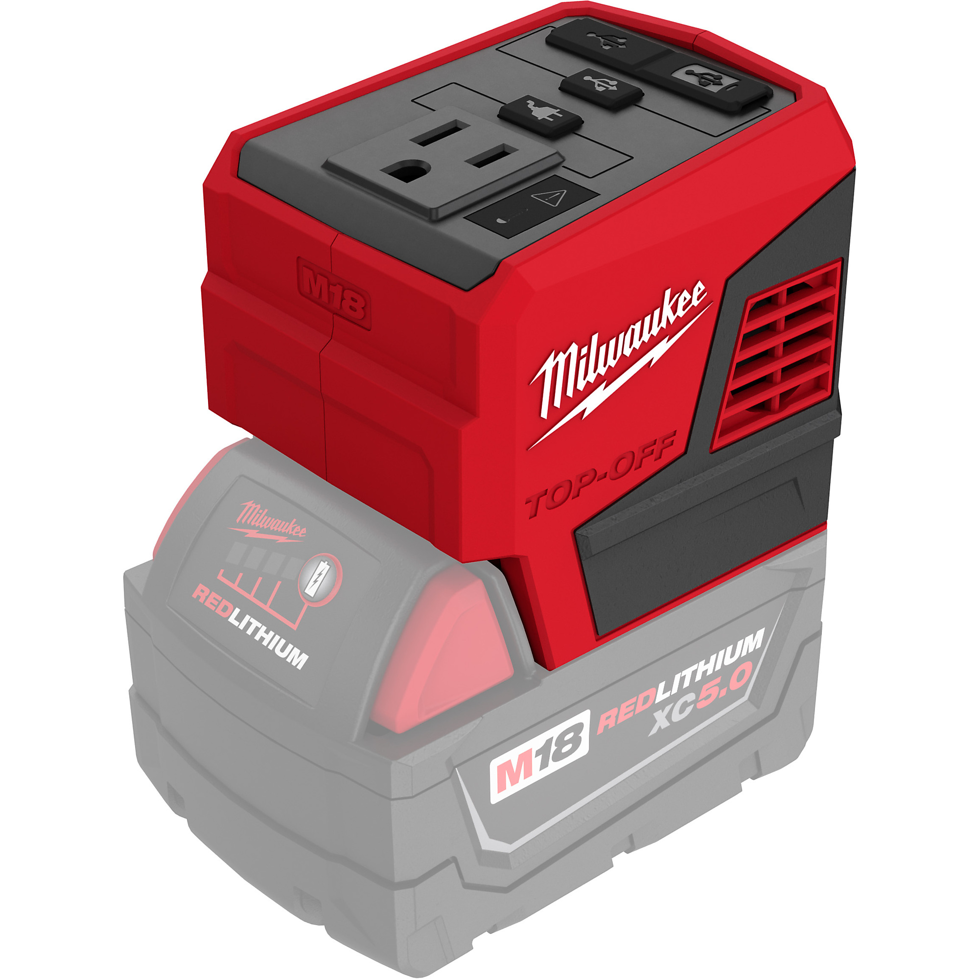 Milwaukee M18 Carry-On 3600W/1800W Power Supply, Tool Only, Model# 2845 ...