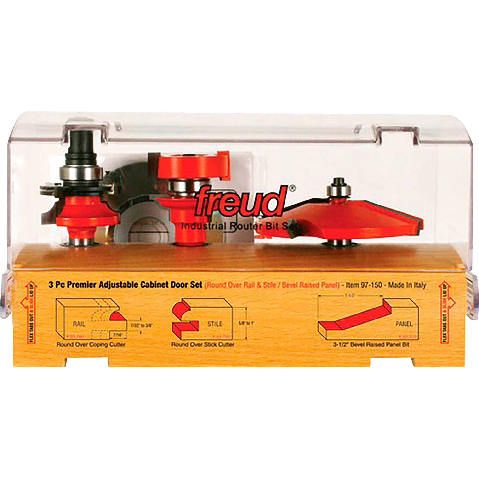 Freud 3-Piece Door Router Bit Set —1/2in. Shank, Model# 97-150 ...