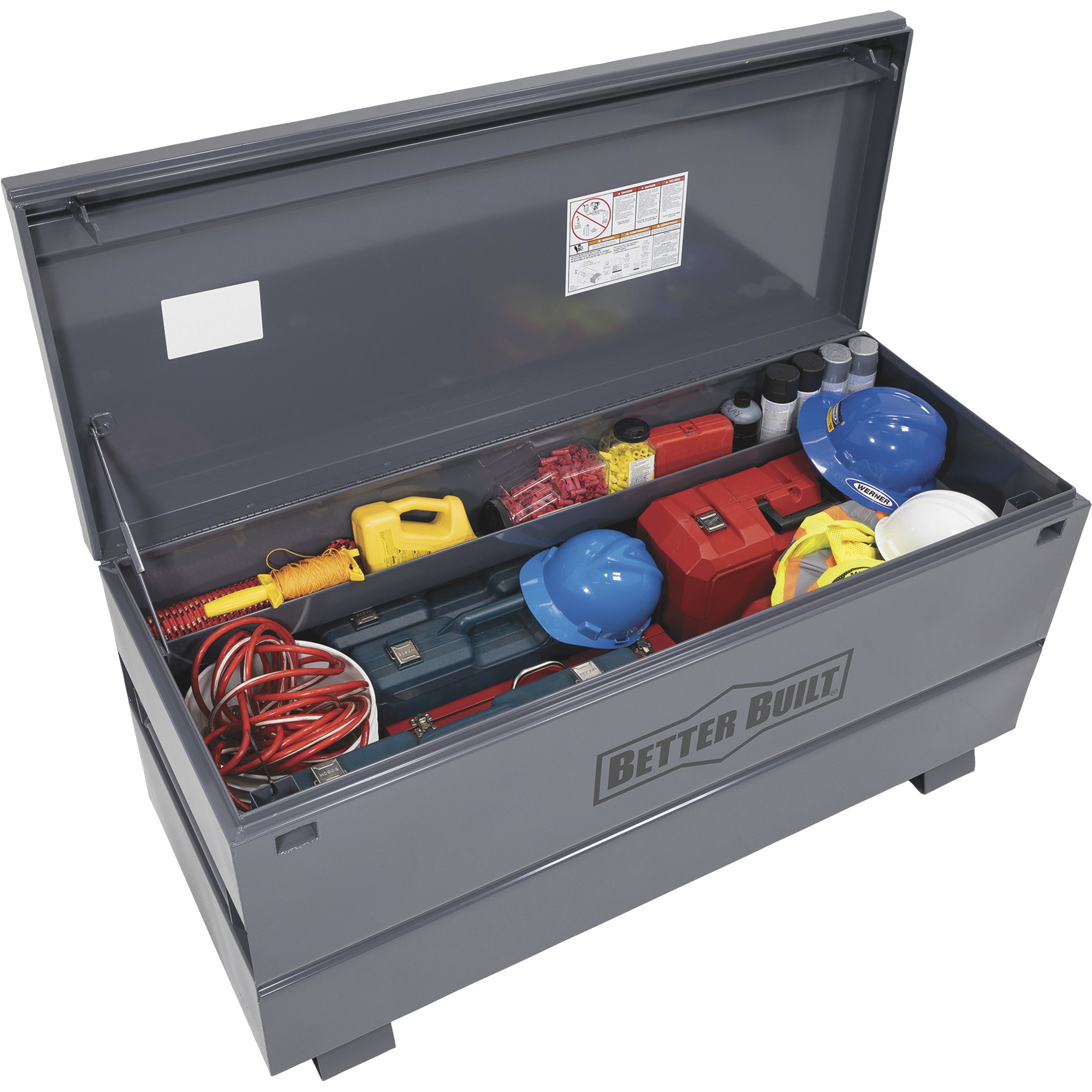 Better Built Jobsite Storage Chest, Gray, 60in.W x 24in.D x 28in.H ...