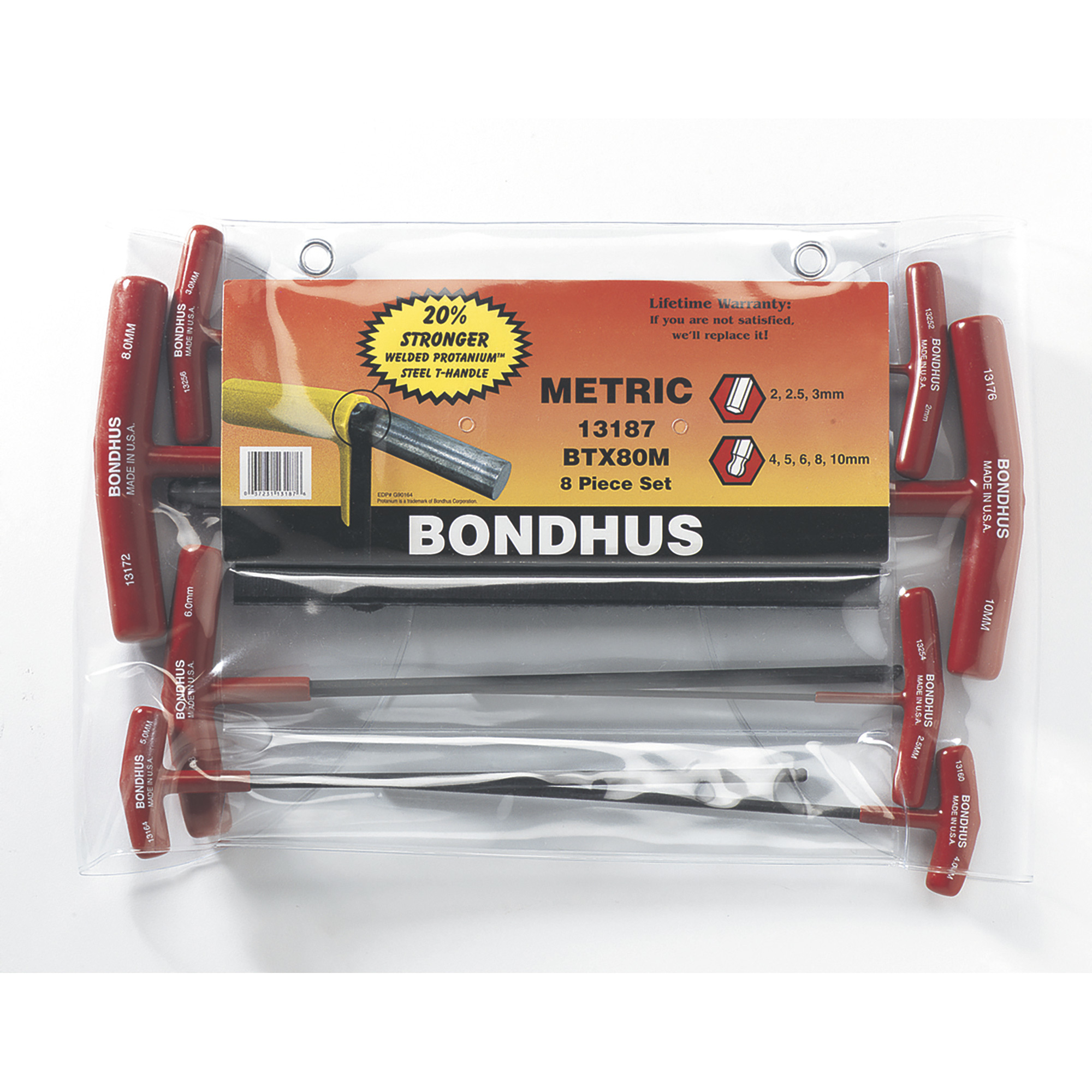 Bondhus 8-Piece Ball End and Hex Graduated Length Driver Set, Metric, T ...