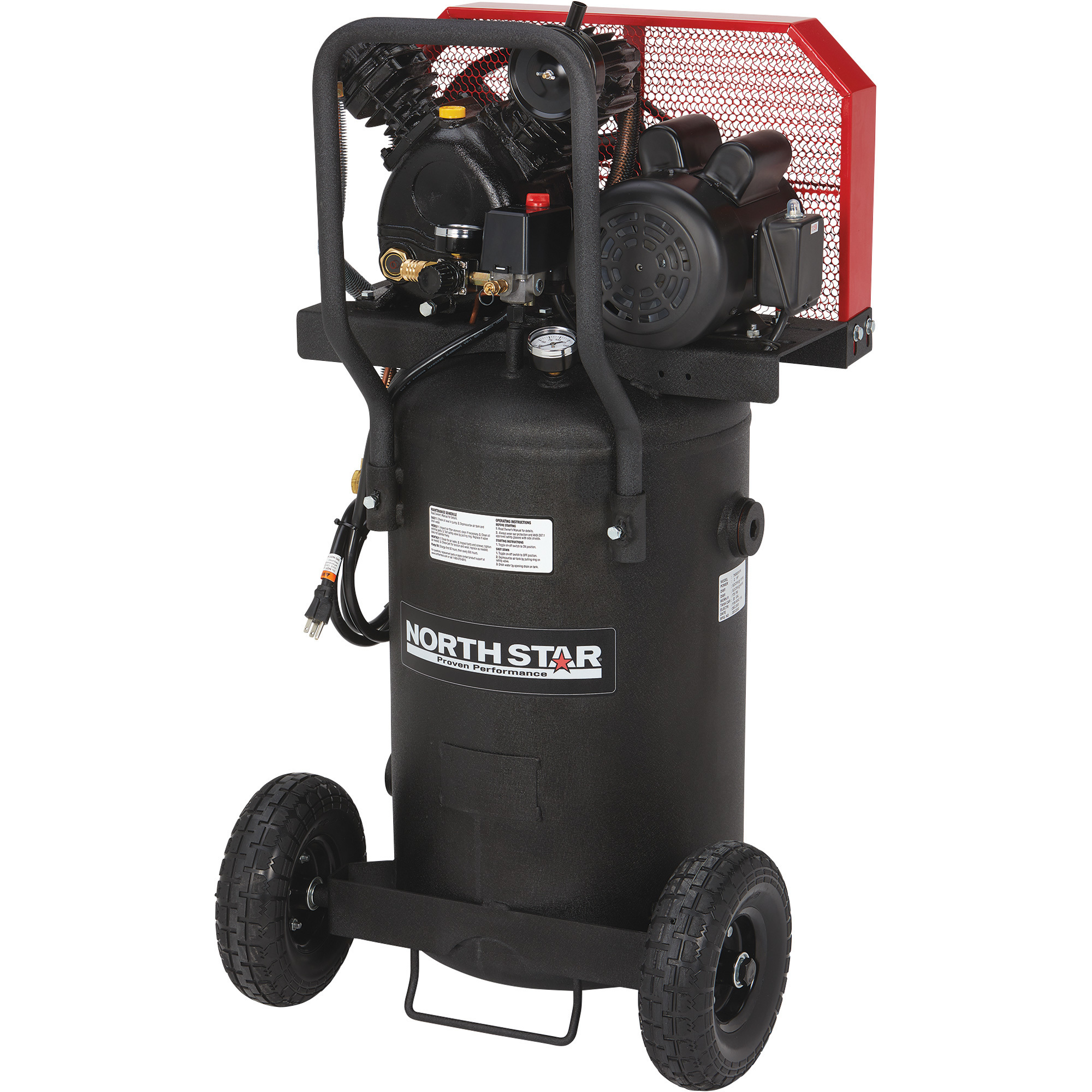 NorthStar Portable Electric Air Compressor — 2 HP, 20-Gallon, Two-Stage ...