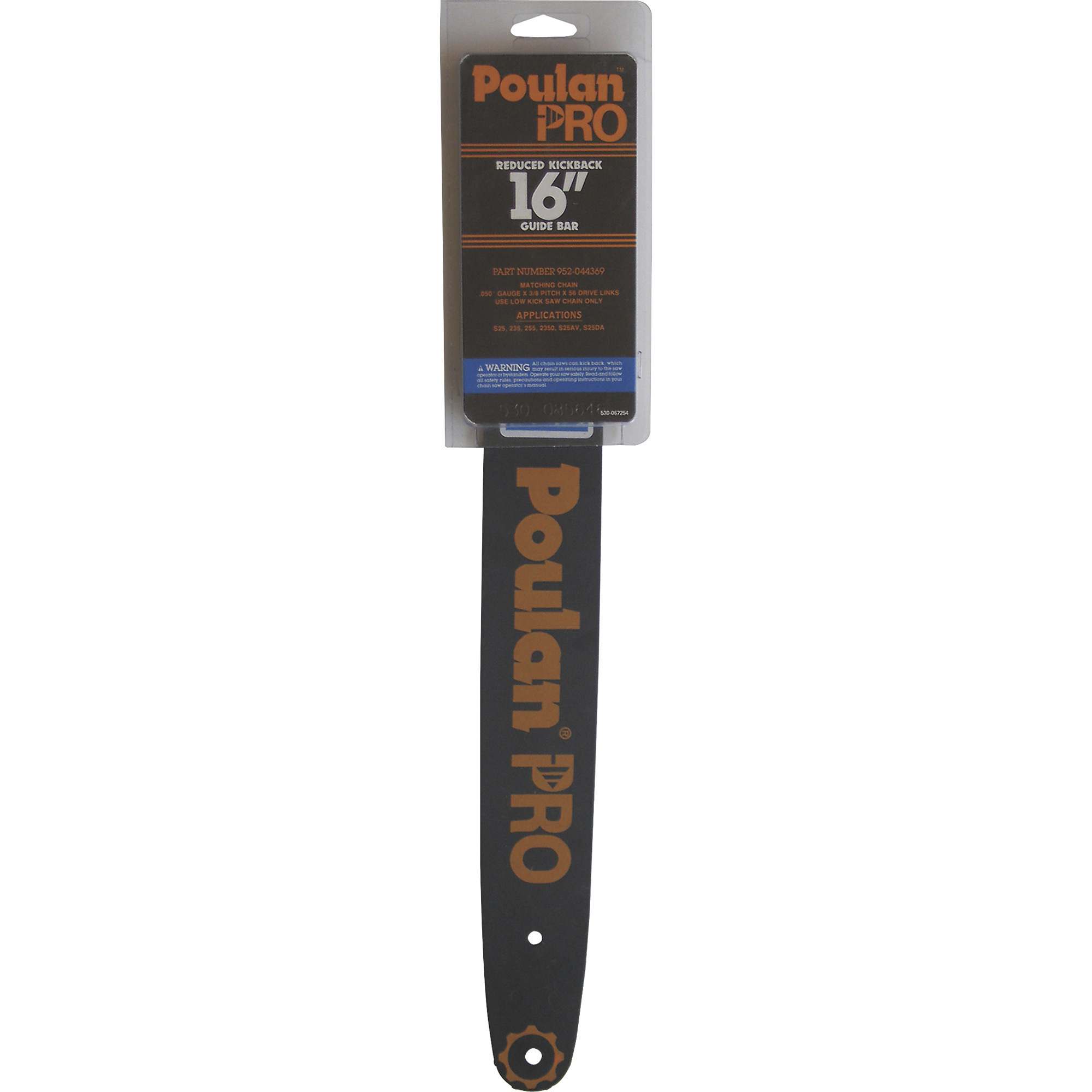 Poulan Pro Chainsaw Guide Bar, 16in. Bar Length, 3/8in. Pitch ...