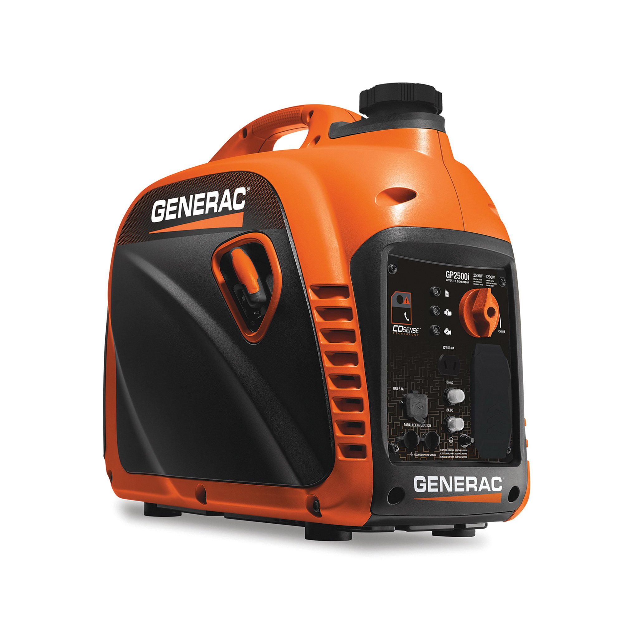 Generac Inverter Generator, 2500 Surge Watts, 2200 Rated Watts, Model ...