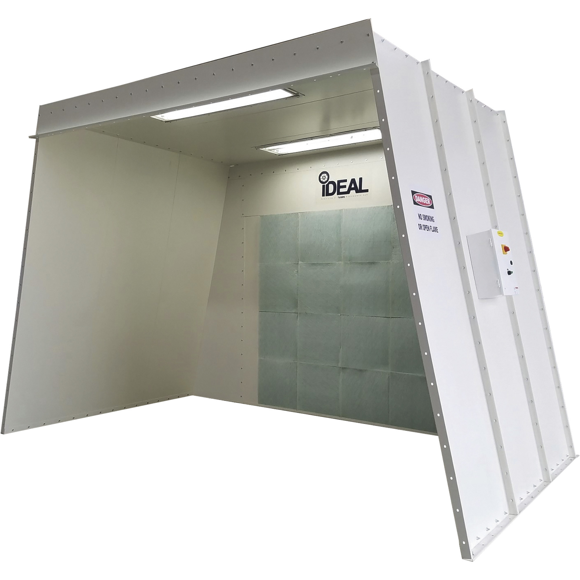 iDEAL Side Down Draft Pressurized Paint Booth — 230/460 Volt, 26.4ft. x ...