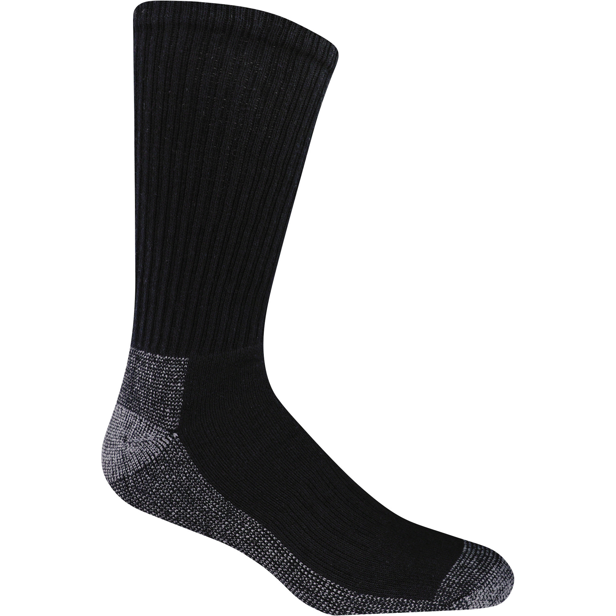 Fruit of the Loom Men's Work Gear Crew Socks, 6-Pack, Black, Large ...