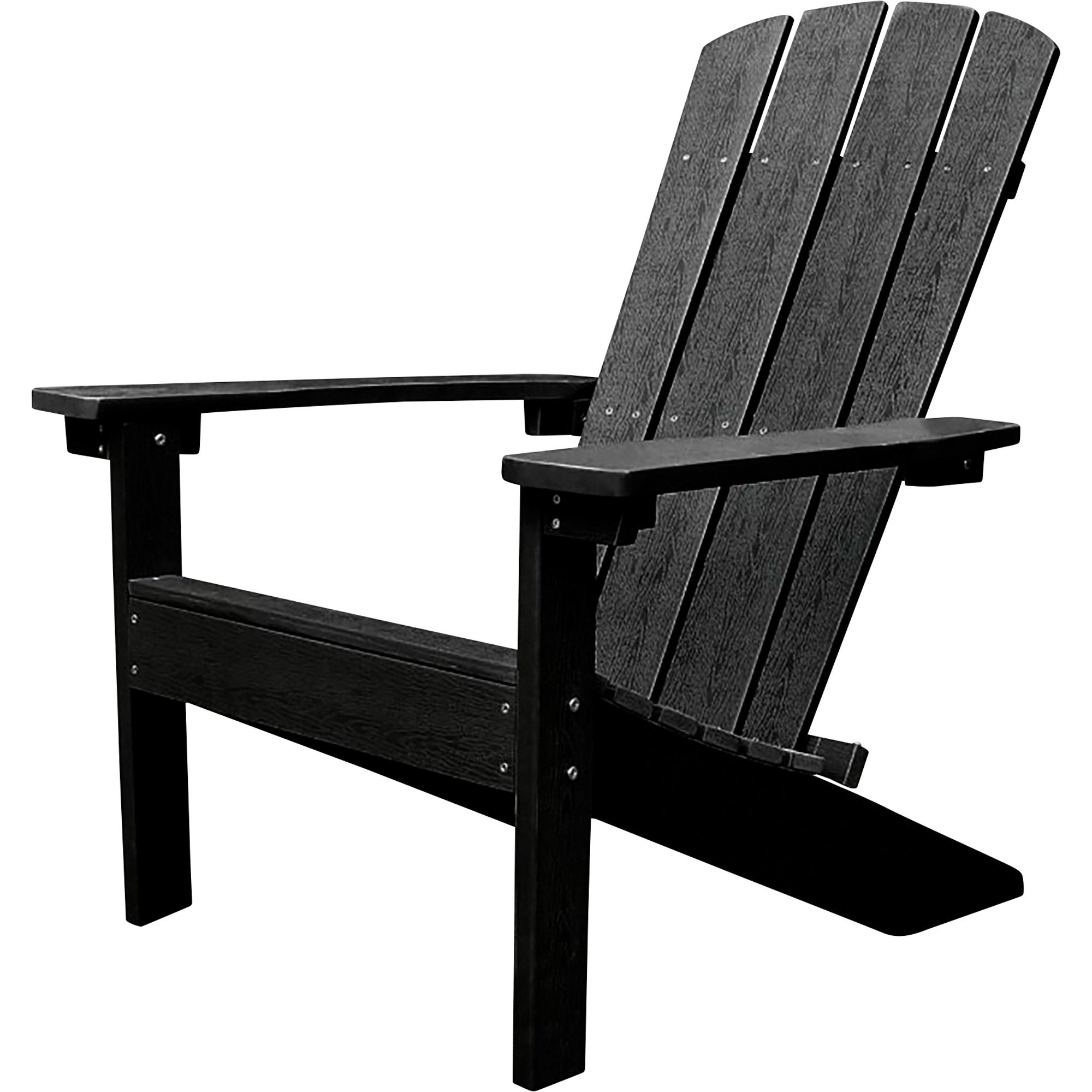 northbeam Classic Adirondack Chair — Black Faux Wood, 250-Lb. Capacity ...