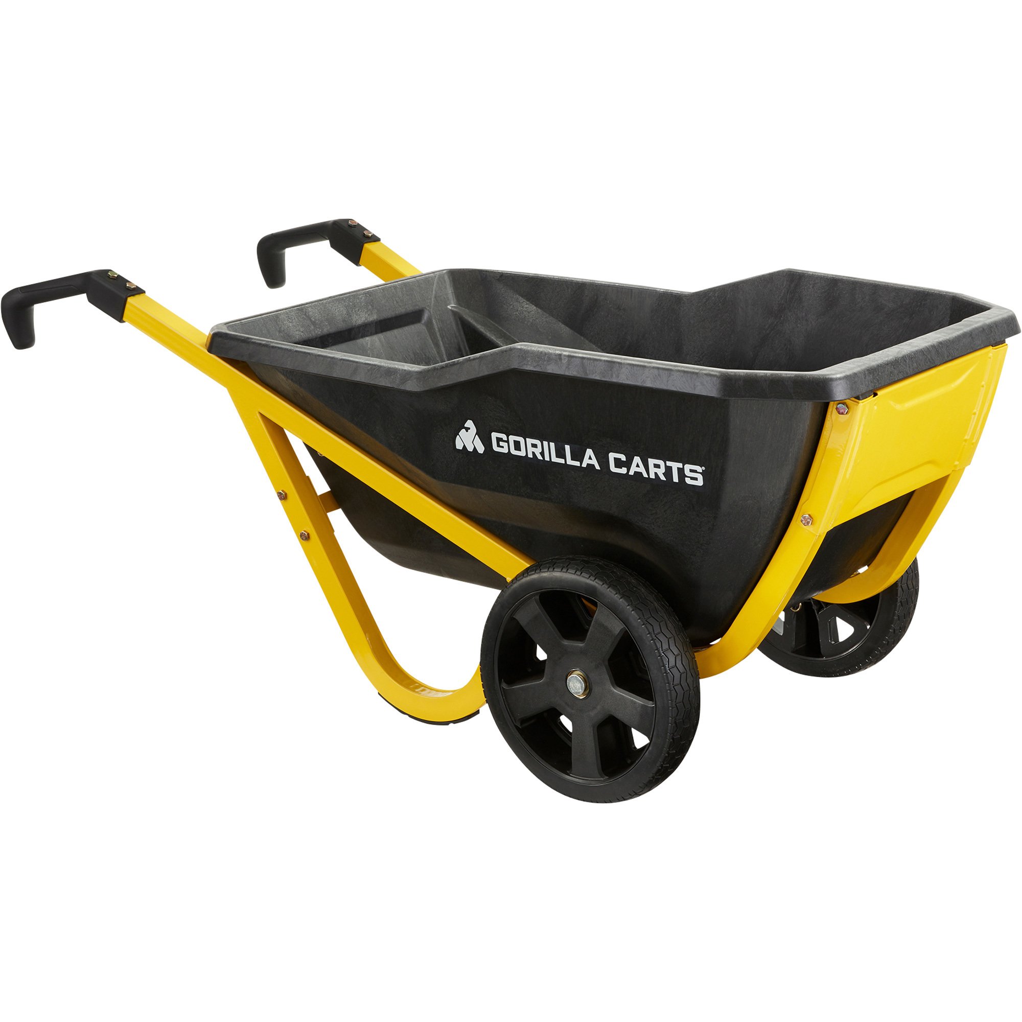 Gorilla Evolution 7 Cu. Ft. Poly Yard Cart — 600-Lb. Capacity, 51in.L x ...