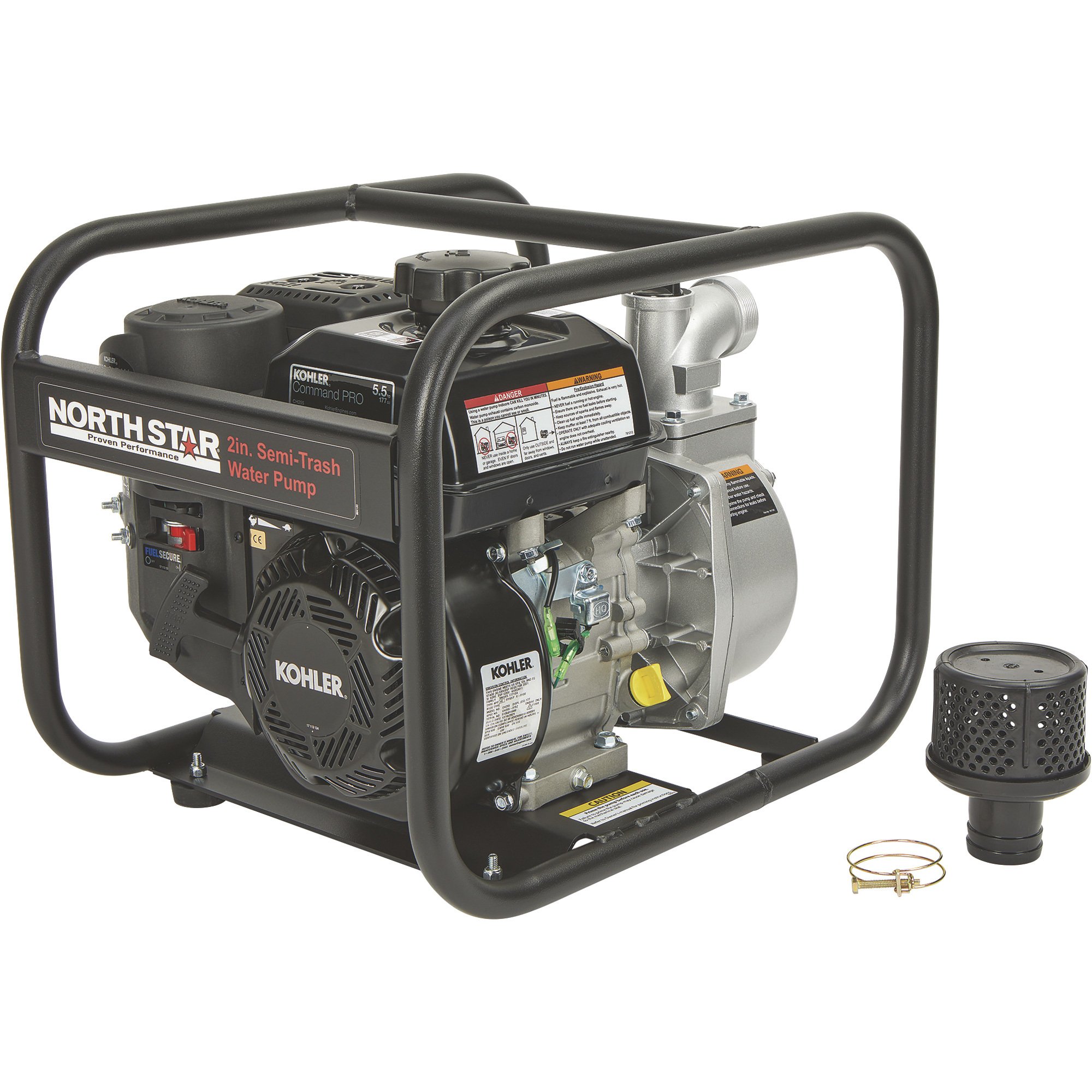 NorthStar Self-Priming Semi-Trash Water Pump — 2in. Ports, 10,010 GPH ...