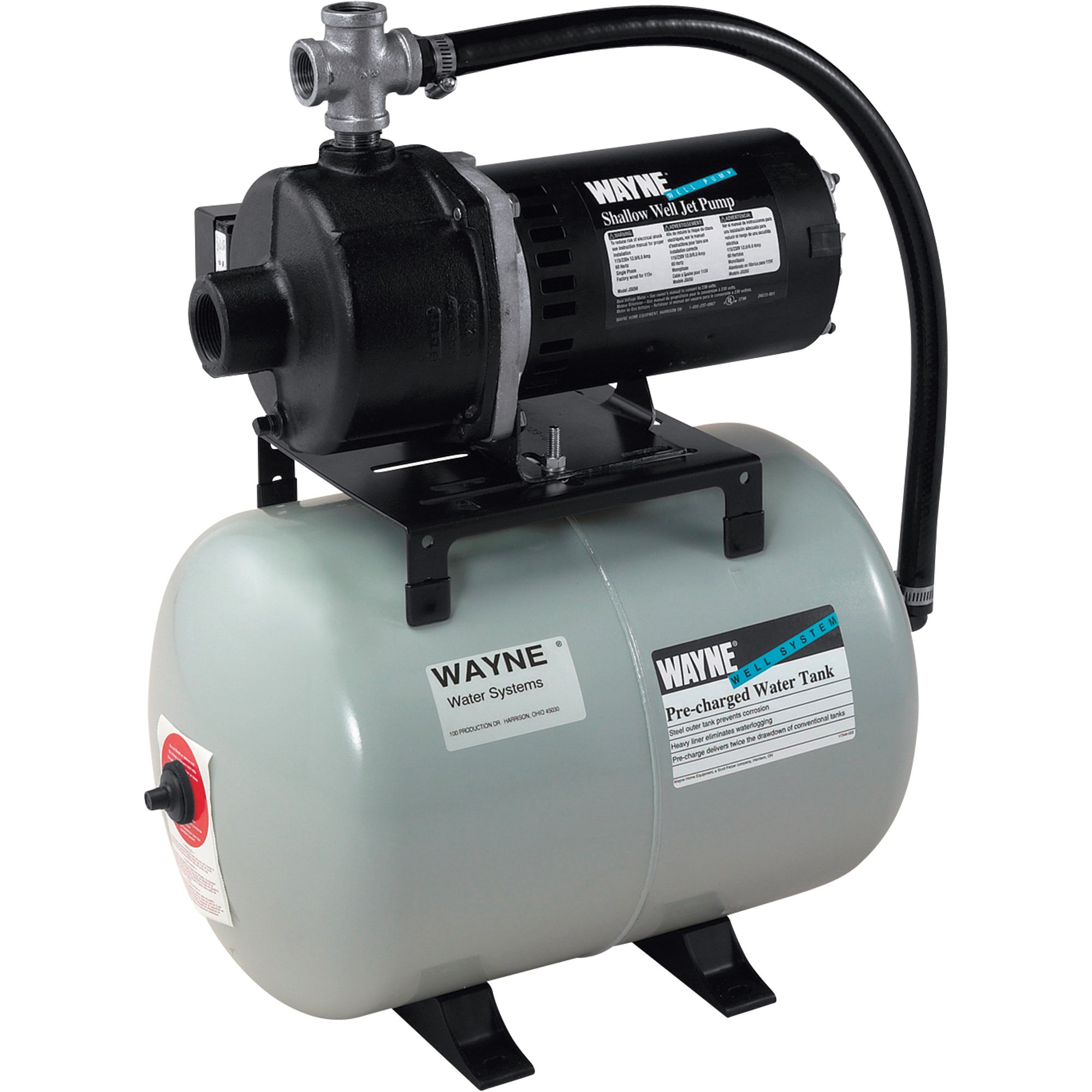 Wayne Shallow Well Jet Pump with Tank — 1/2 HP, 360 GPH, Model# JSU50 8 ...