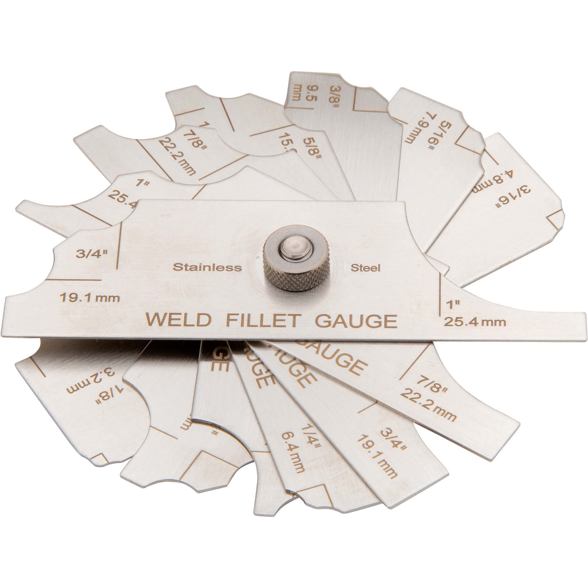 Harris Welding Fillet Gauge Set, 1/8in.-1in. Blades, Model# 4301278 ...