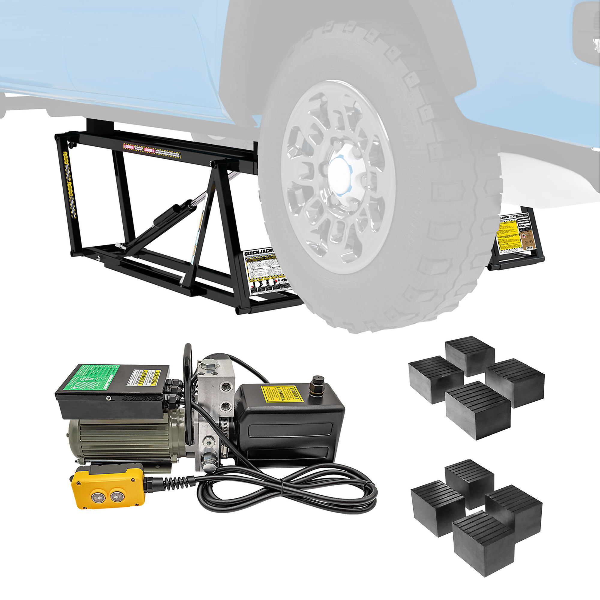QuickJack Extended-Length Portable Car Lift, 7000-Lb. Capacity, 110 ...