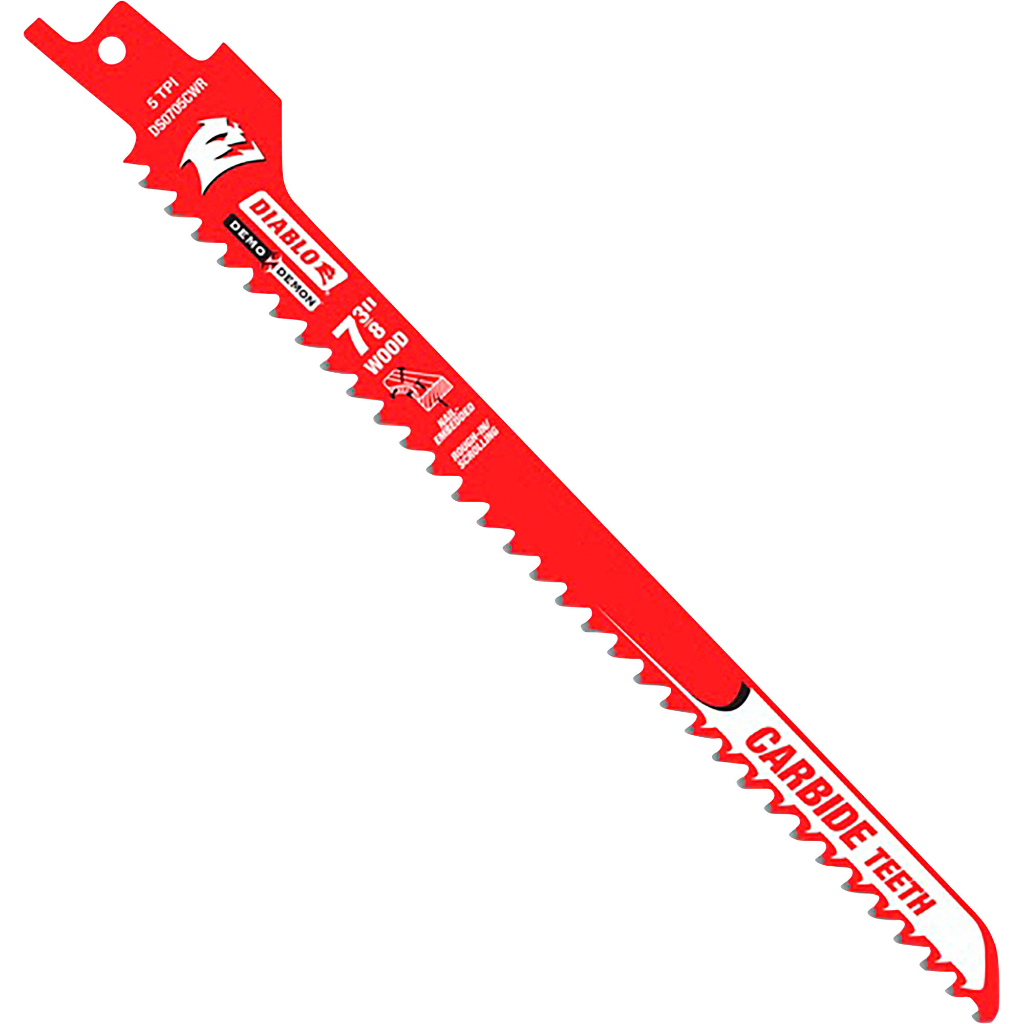 Diablo Demo Demon Rough-In/Scrolling Carbide Reciprocating Saw Blade, 3 ...