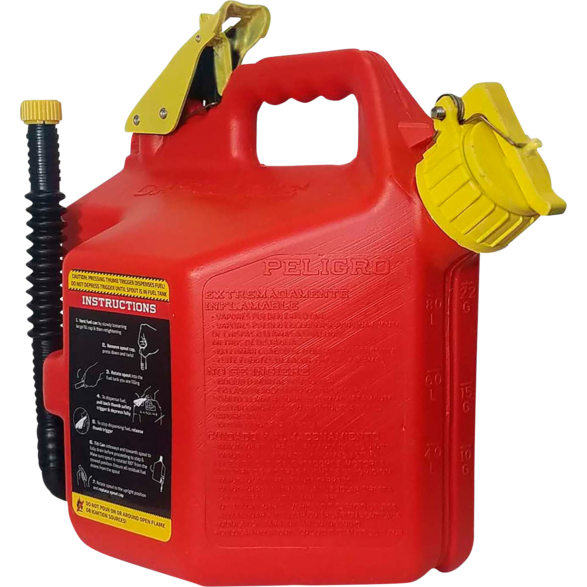 SureCan 5-Gallon Type II Safety Gas Can — Red, Model# SUR5SFG2 ...