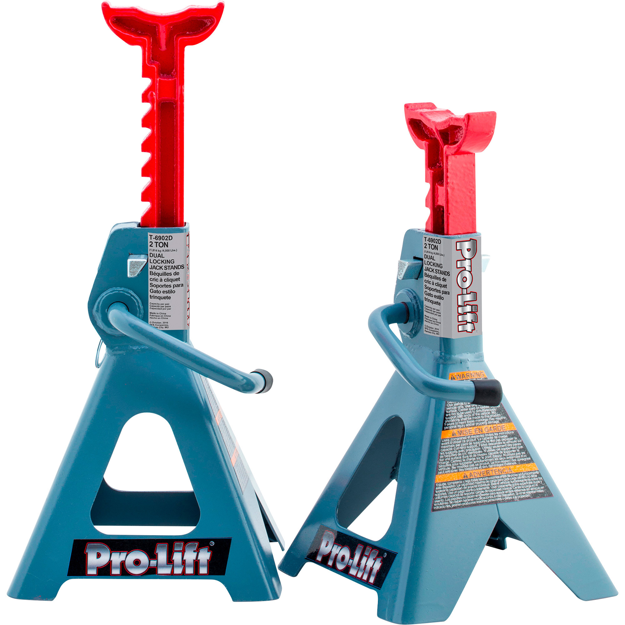 Pro-Lift Double Pin Jack Stands — 2-Ton Capacity, Model# T-6902D ...