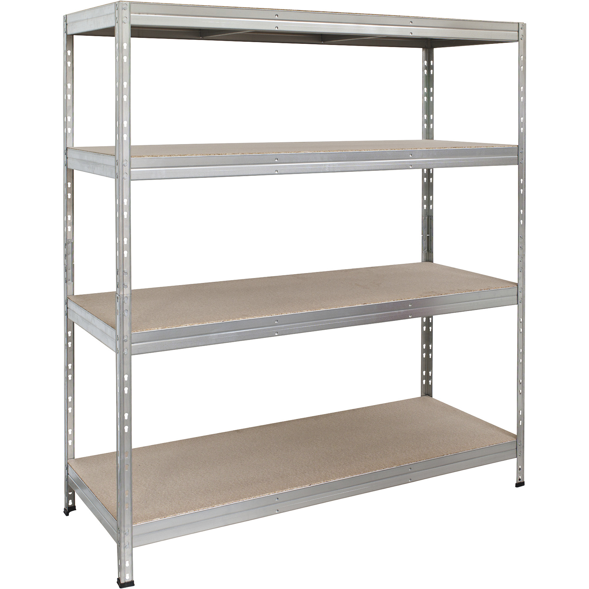 Ironton 4-Tier Heavy-Duty Metal Shelving Rack, 77in.W x 24in.D x 72in.H ...