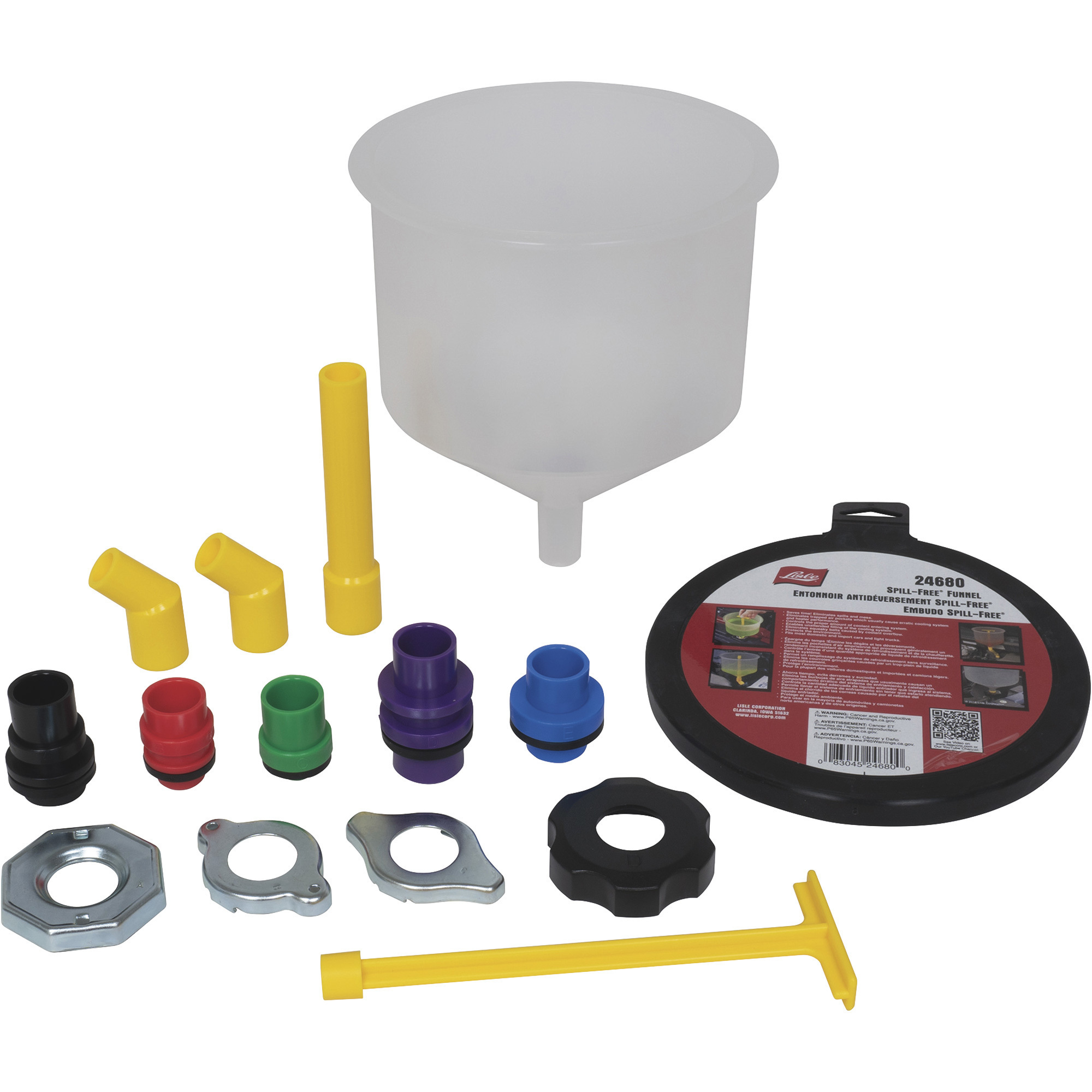 Performance Tool Metal Funnel with Flexible Spout — 6in. DIa. Funnel ...