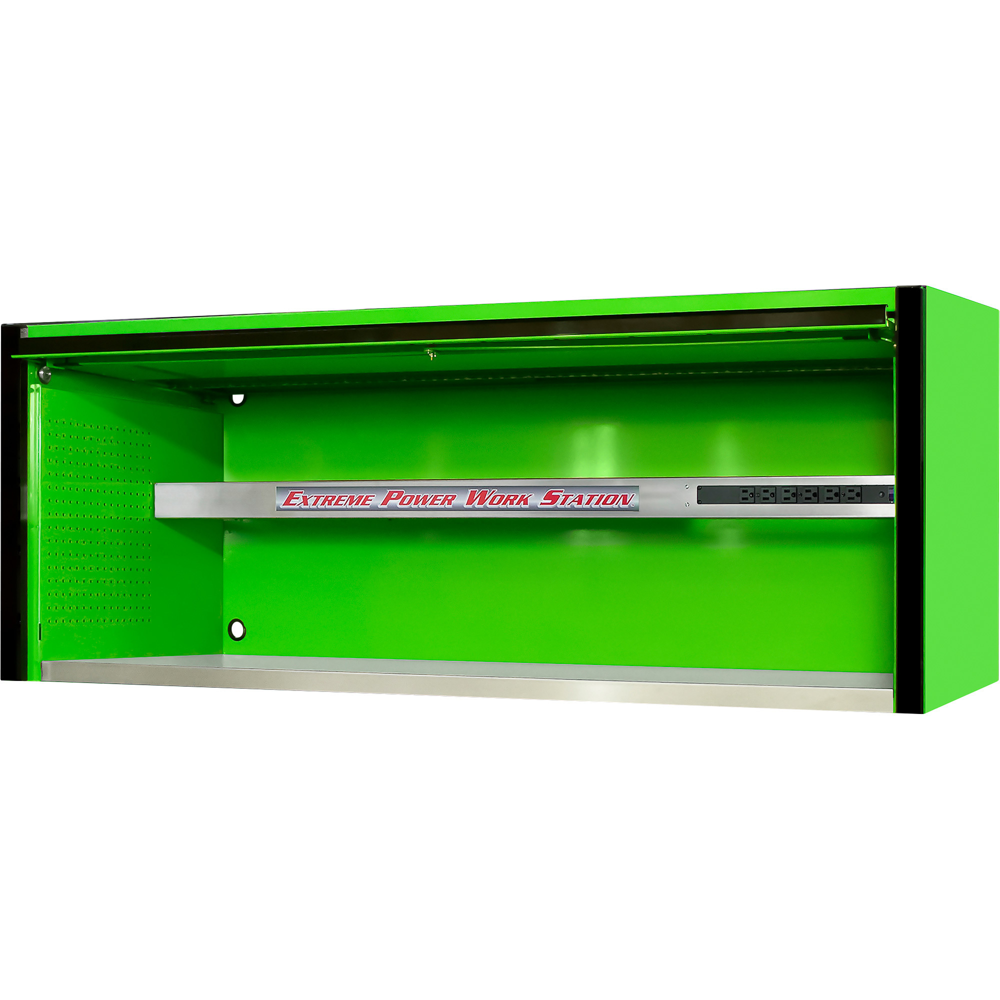 Extreme Tools Power Workstation Hutch, 72in.W x 30in.D, Green/Black ...