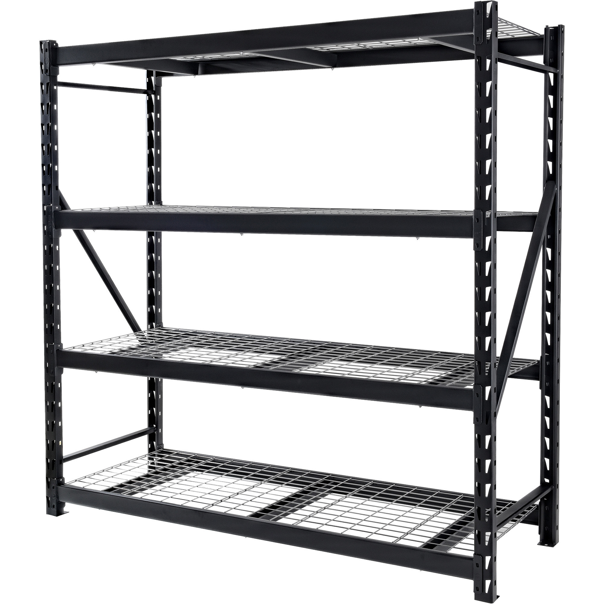 Ironton 10,000-Lb. Capacity, 4-Tier Shelving Rack, 77in.W x 24in.D x ...