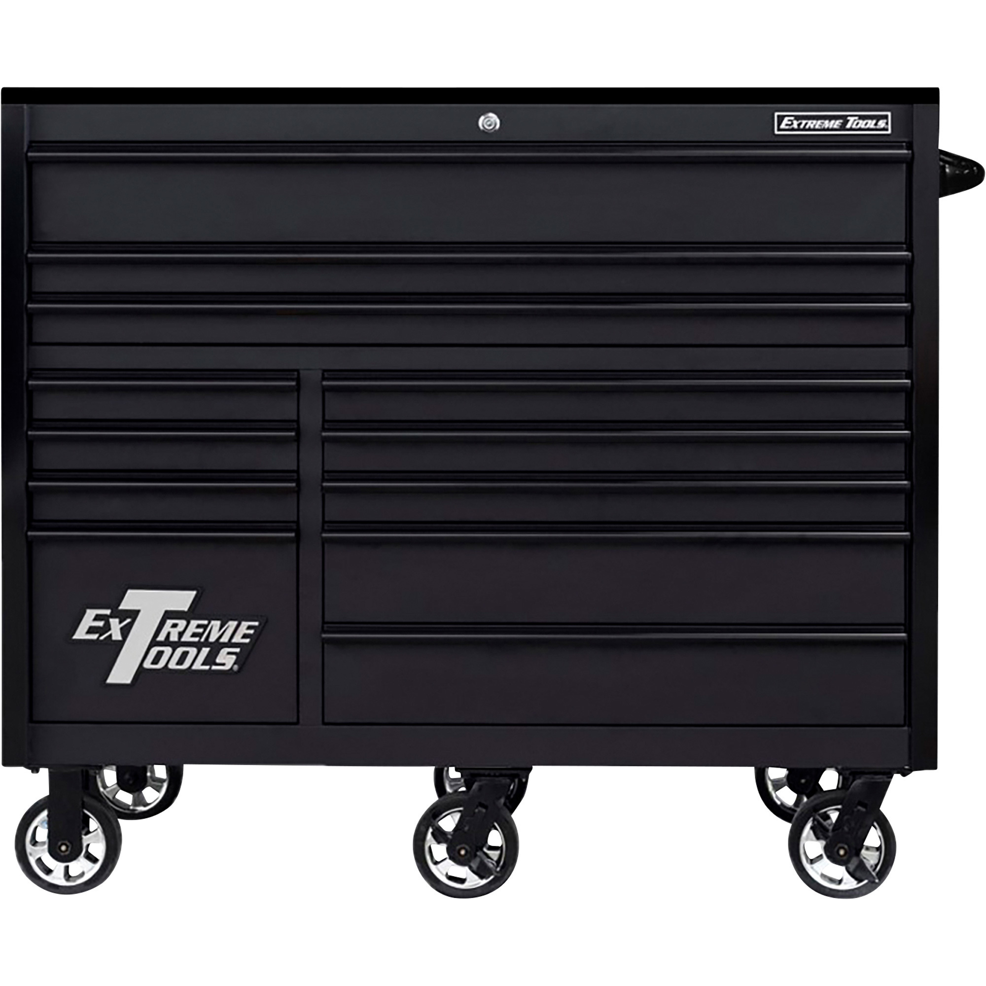 Extreme Tools 12-Drawer Roller Cabinet - 55in.W x 25in.D, Black, Quick ...