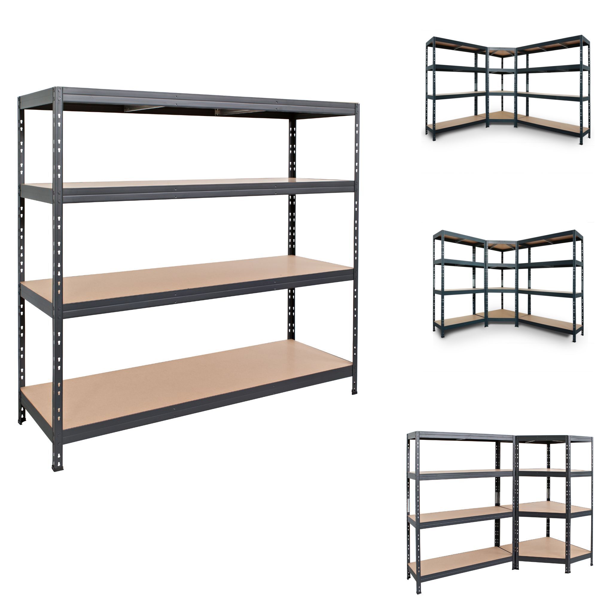 AR Shelving 2400-Lb. Capacity, 71in.H x 60in.W x 18in.D Rivet Shelving ...