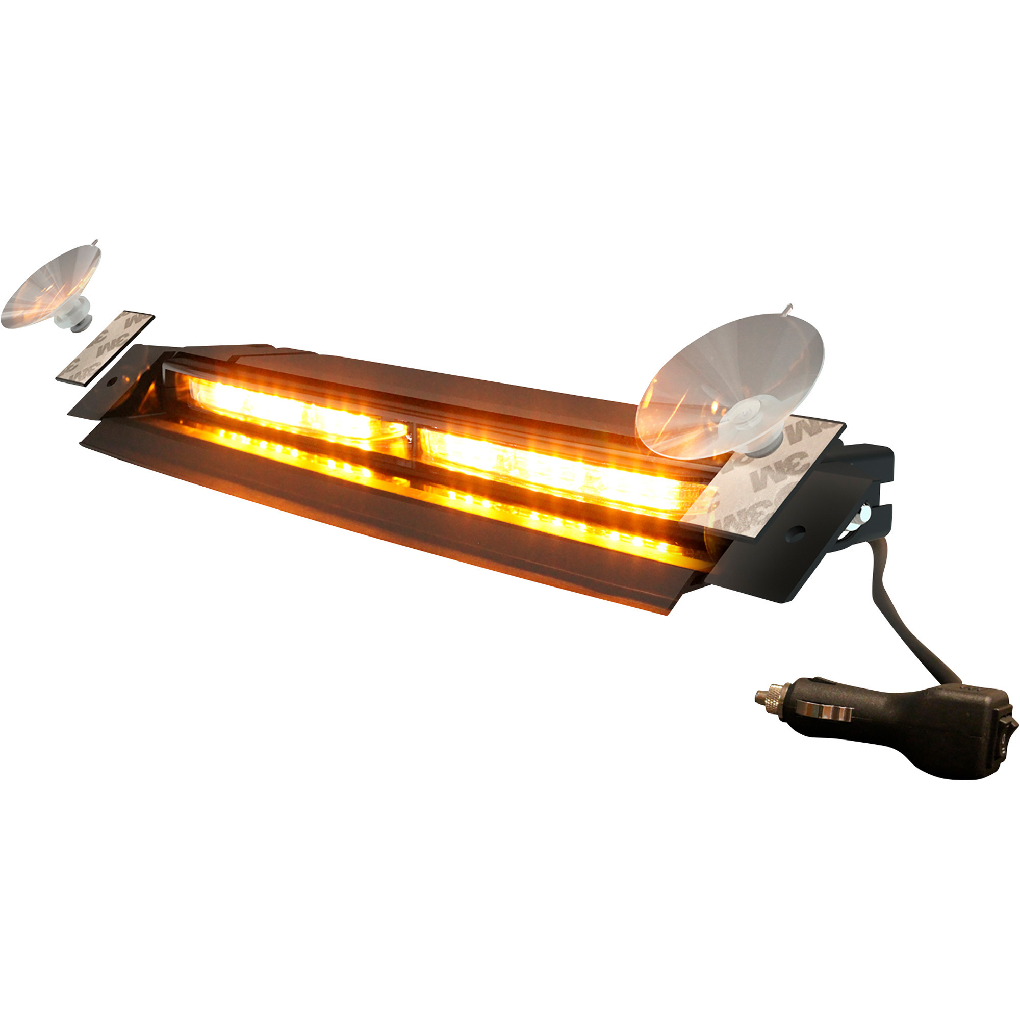 Blazer LED Short Beacon Class 2 Warning Light — 12V, Clear Lens/Amber ...