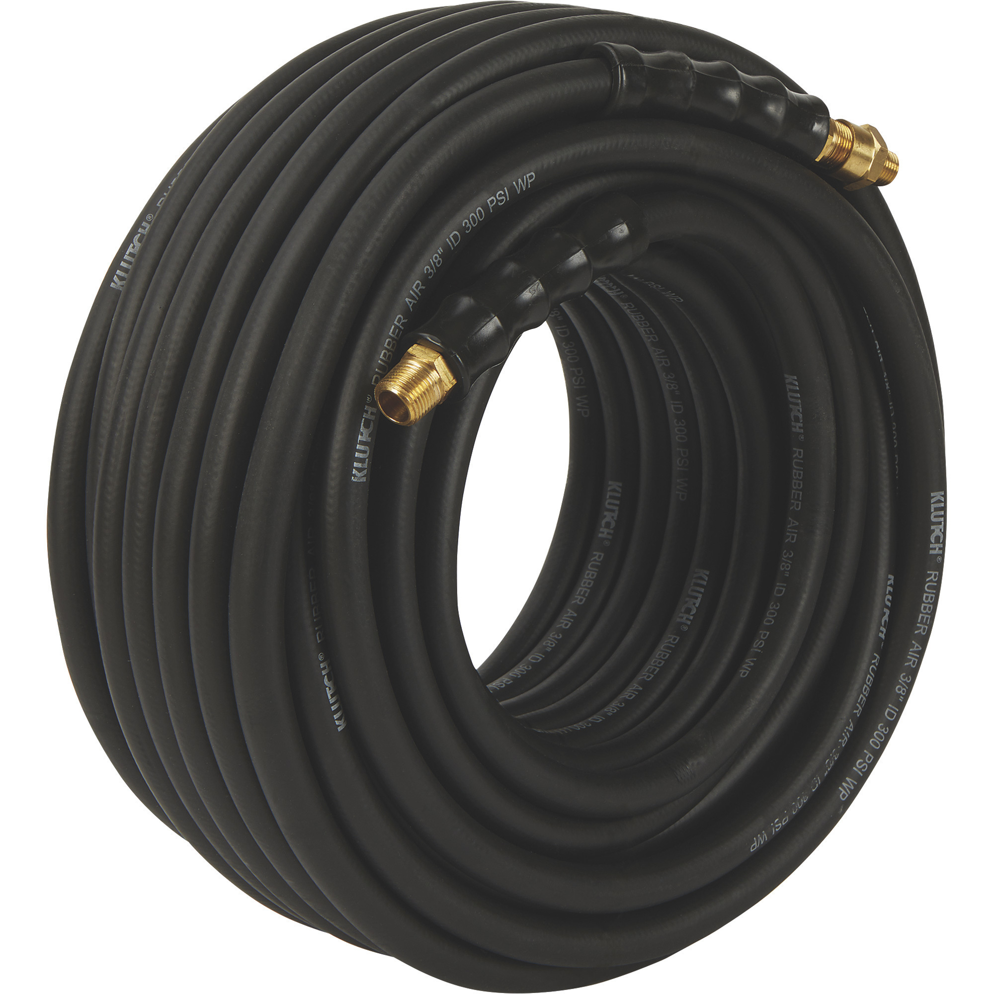 Klutch Rubber Air Hose, 3/8in. x 100ft., 300 PSI, Model# TLEX38100-NT ...