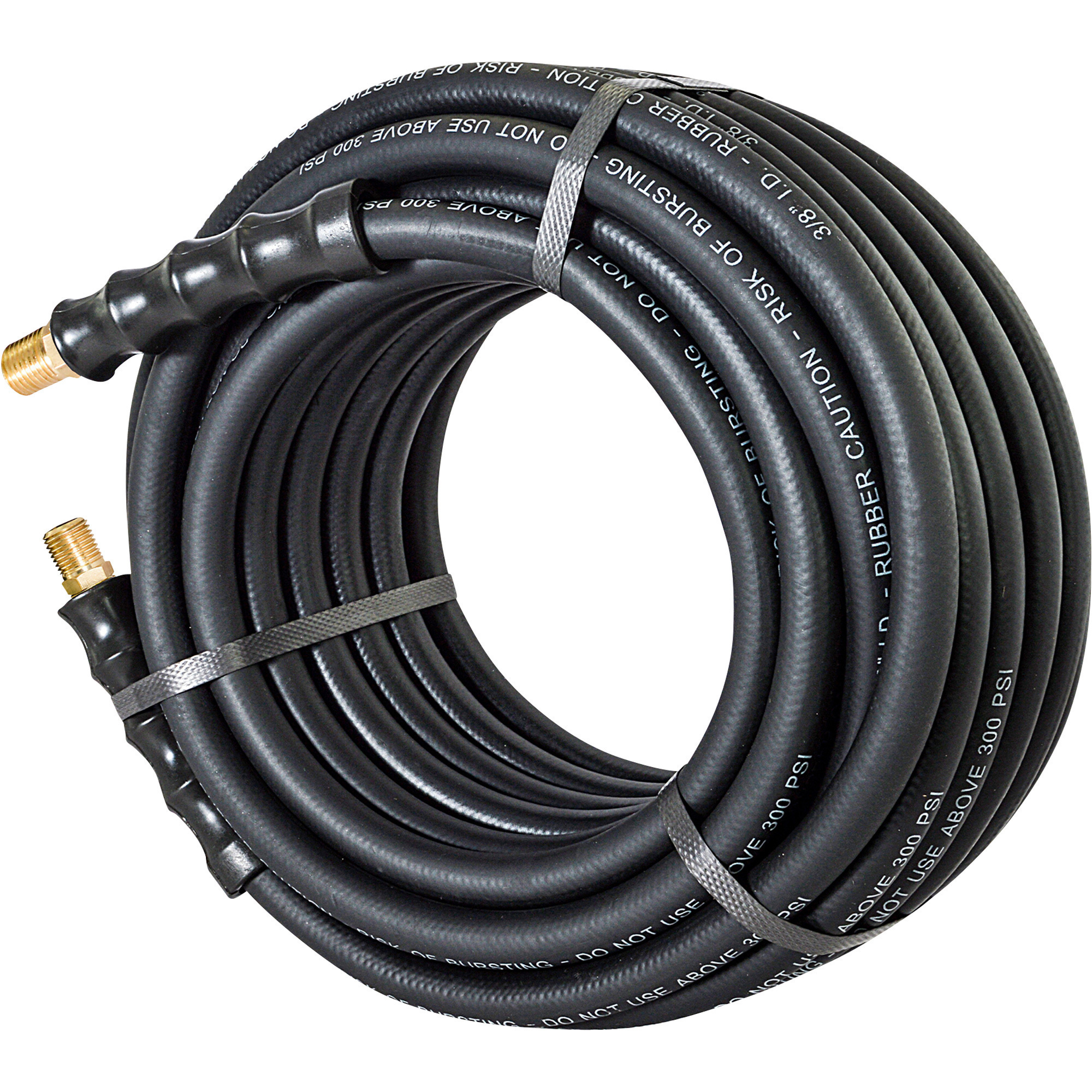 Klutch Rubber Air Hose, 3/8in. x 25ft., 300 PSI, Model# TLEX3825-NT ...