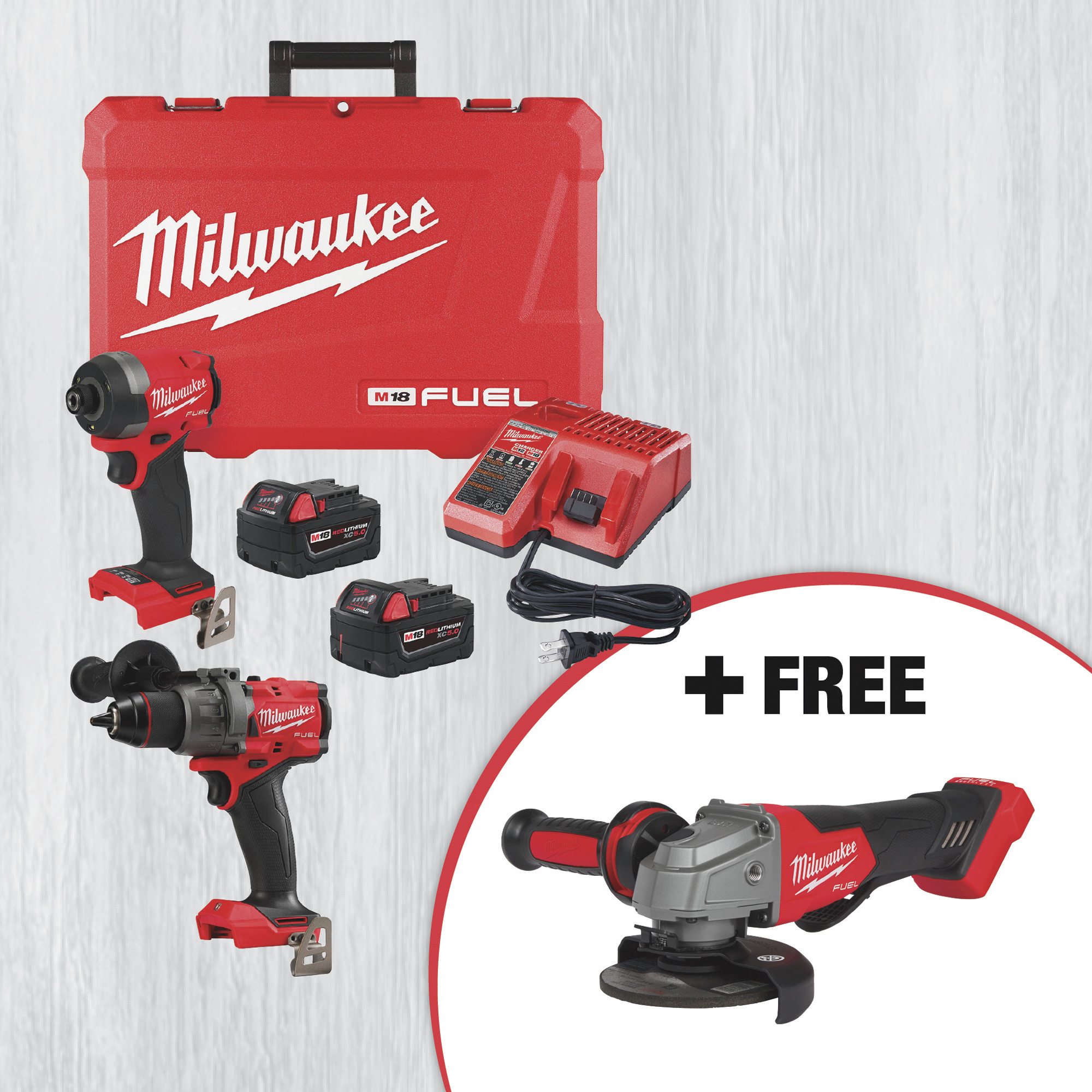 SPECIAL BUY! Milwaukee M18 FUEL Cordless 2-Tool Combo Kit with FREE 4-1 ...
