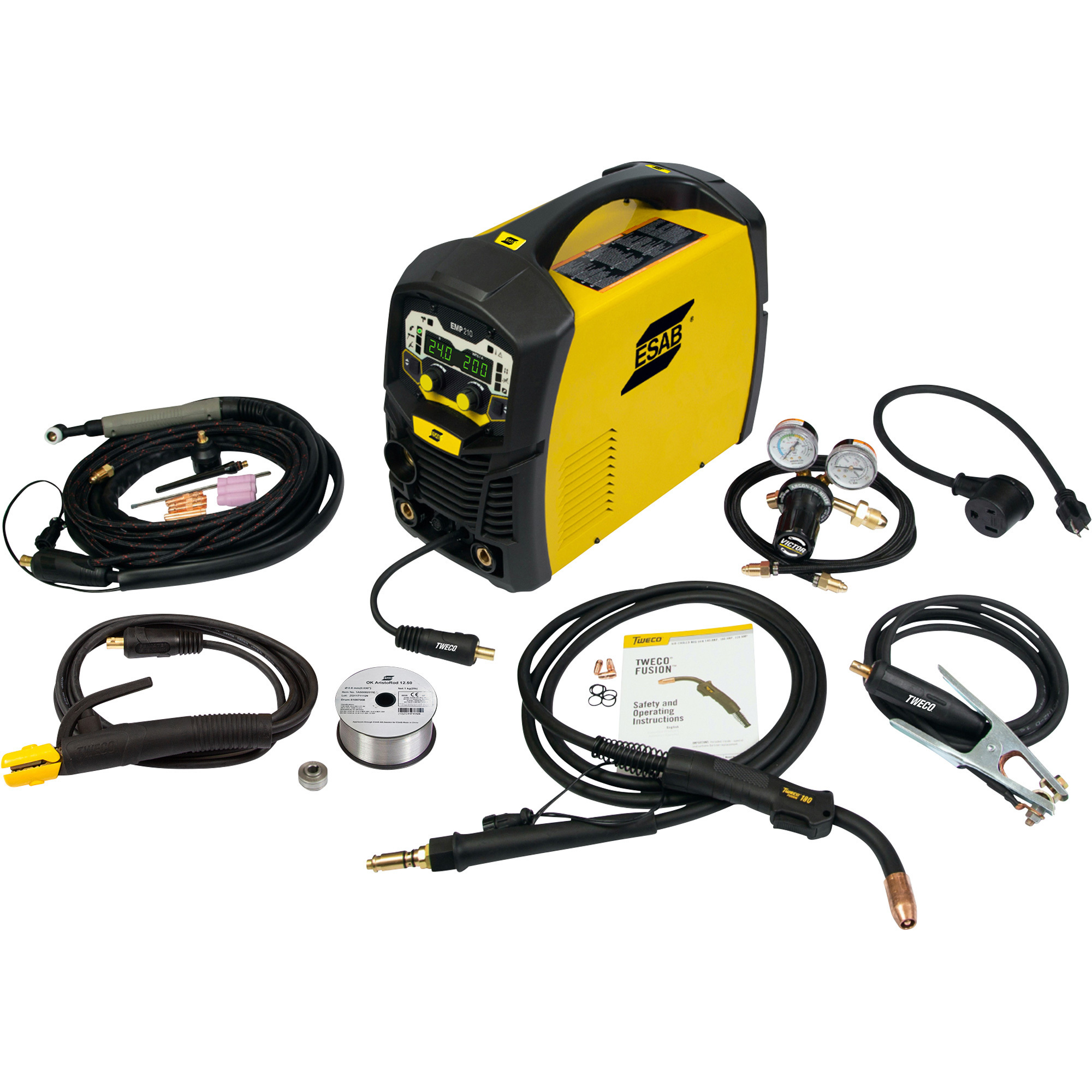 ESAB Dual Voltage, 200 Amp MIG Welder/Multiprocess Welder, Flux Core ...