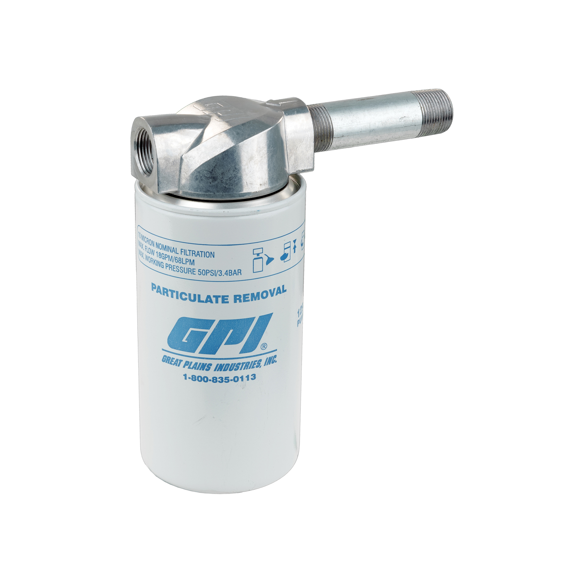 GPI 18 GPM, 10 Micron Particulate Filter Kit with 3/4-inch NPT Aluminum ...