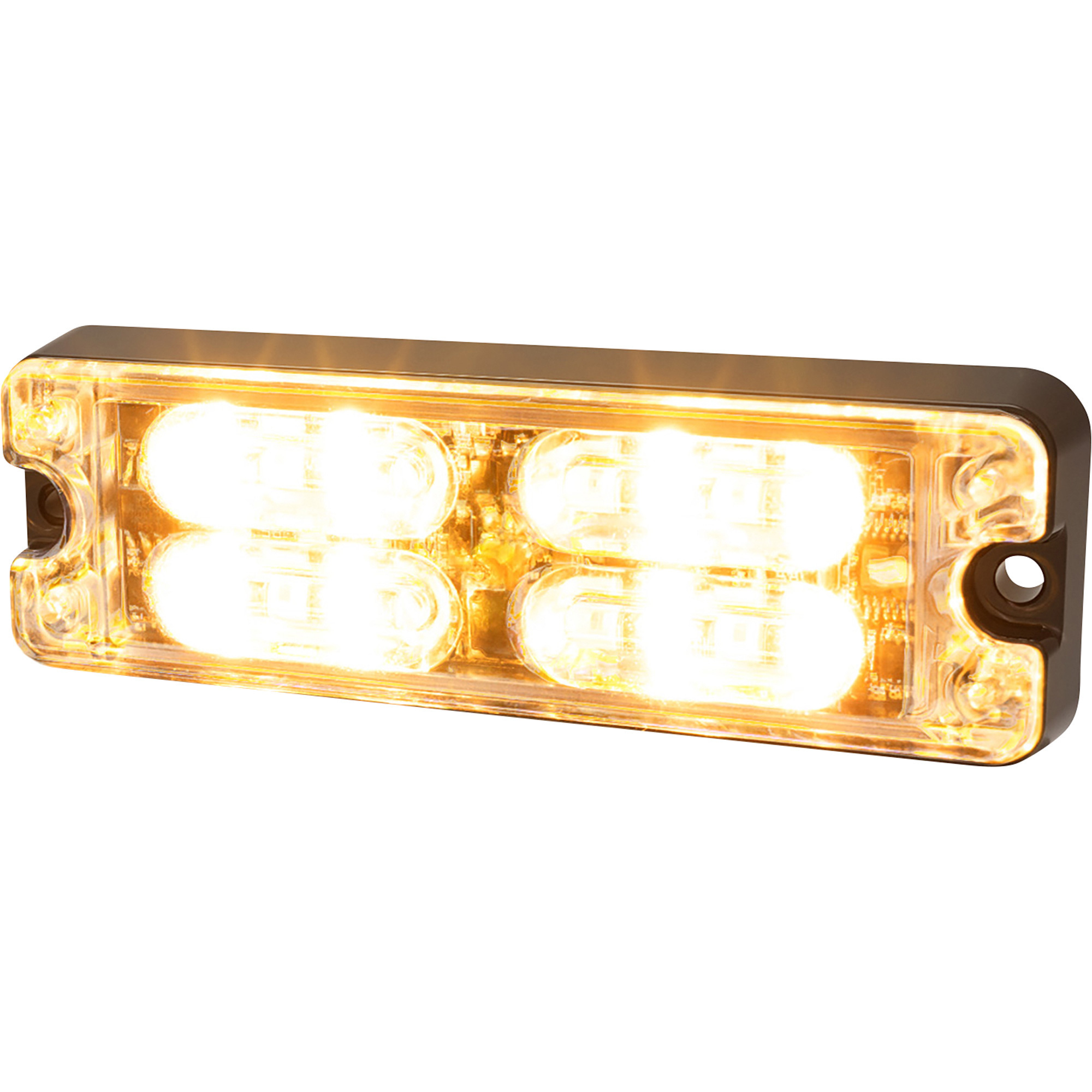 Blazer 12V LED Class 2 Micro Warning Light Bar — White/Amber, 9 Flash ...