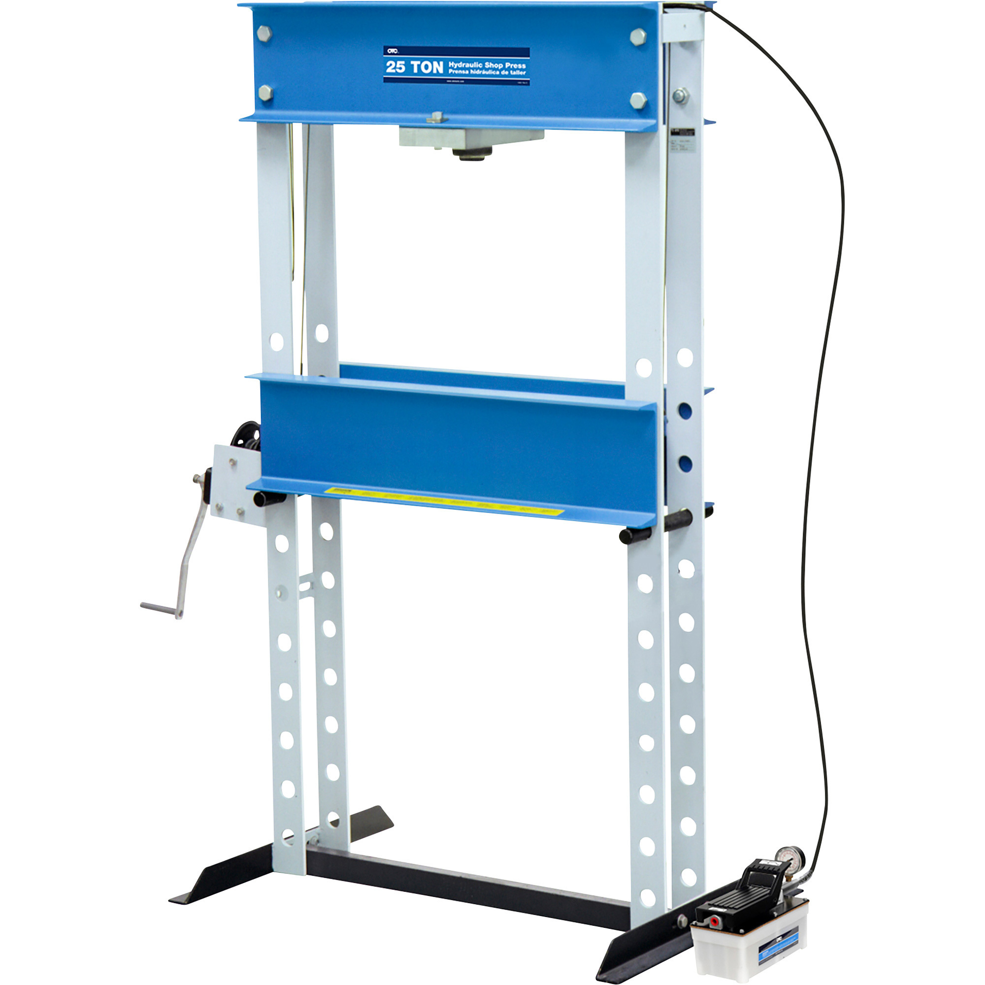 OTC 25-Ton Hydraulic Shop Press, Air-Driven Hydraulic Pump, Model# 1834 ...