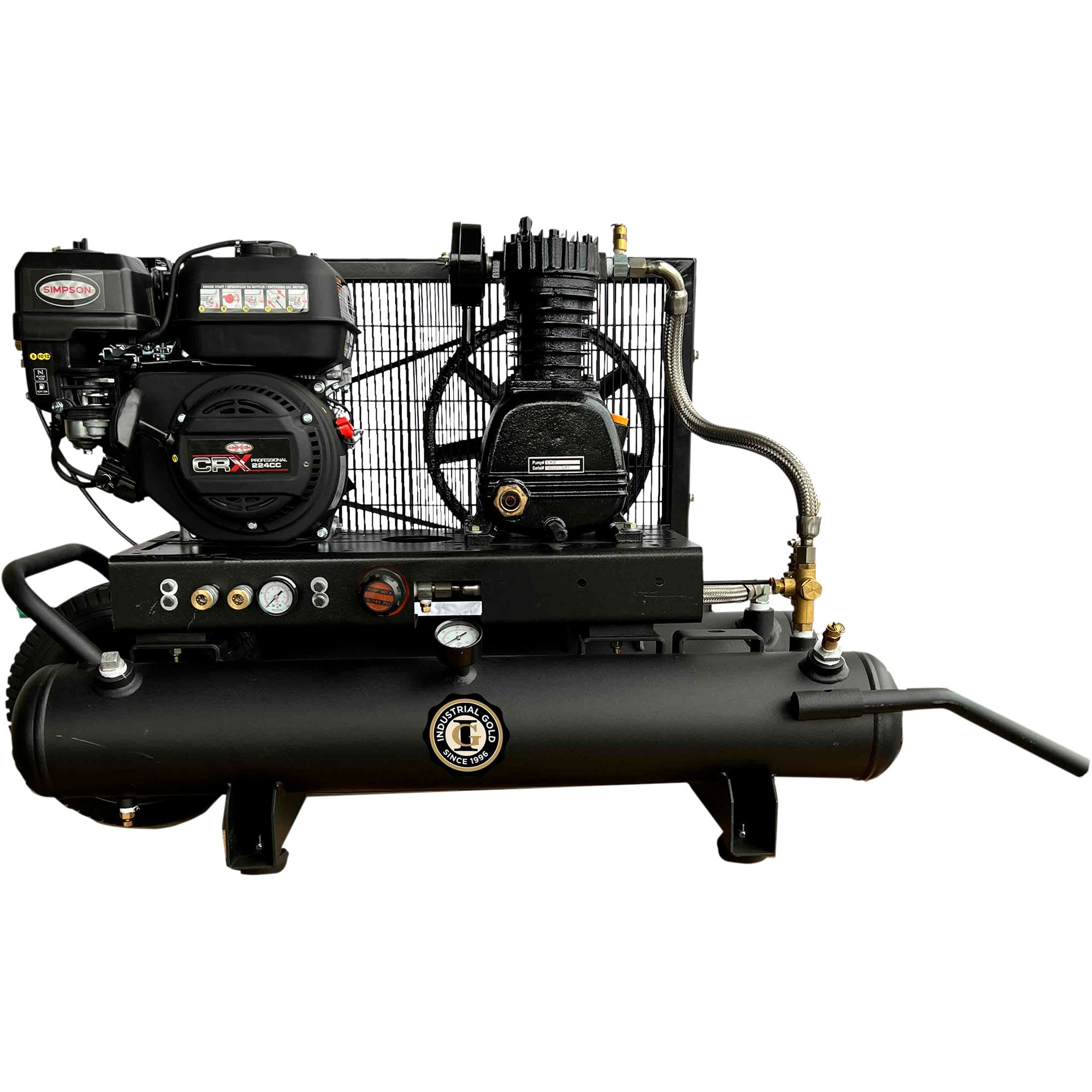 Industrial Gold Portable Gas Wheelbarrow Air Compressor, 5.5 HP CRX ...