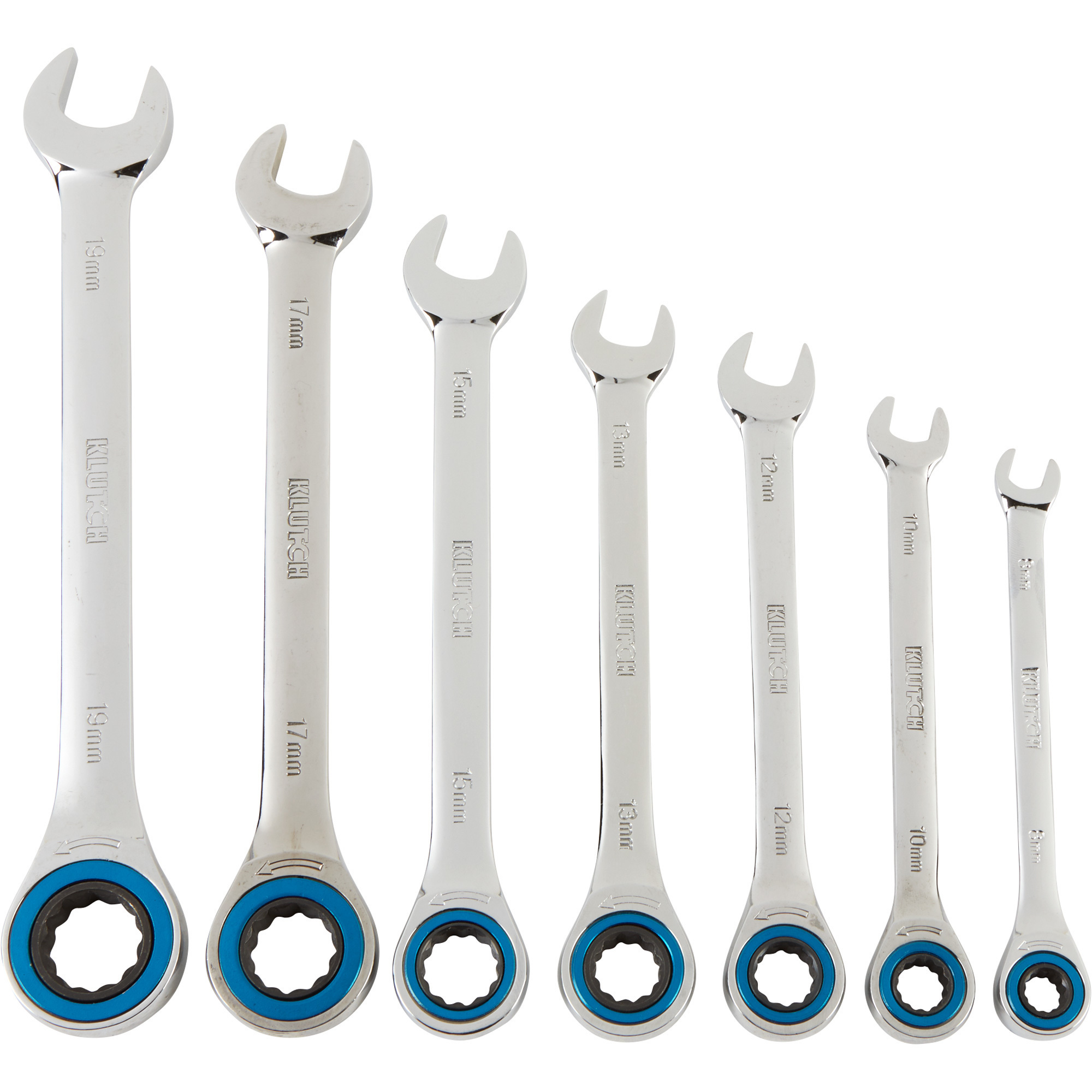 Klutch ZERO Degree Gearless Ratcheting SAE Wrench Set, 7-Pc., 12-Pt ...