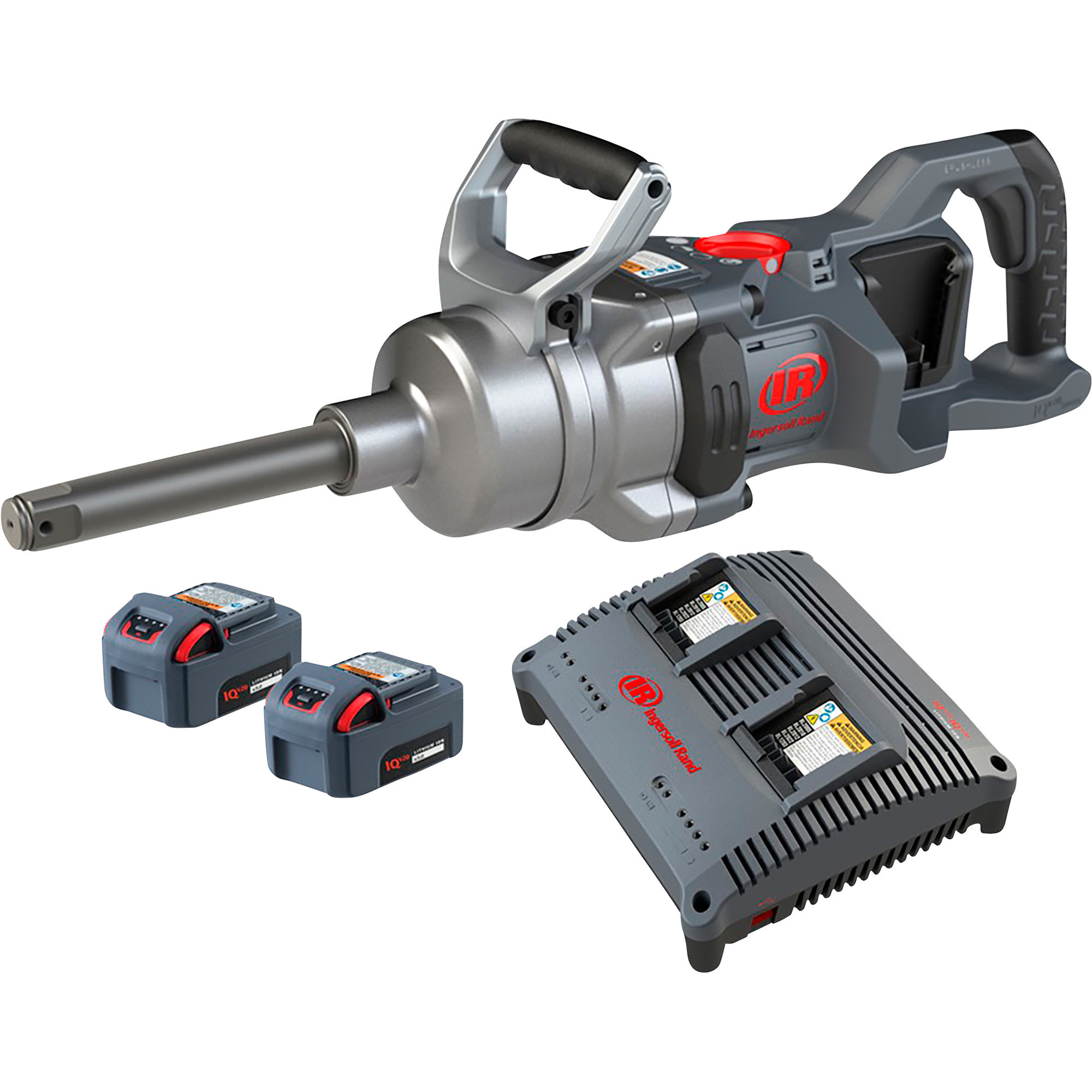 Ingersoll Rand 1in. Cordless Impact Wrench, 20 Volts, 2 Batteries ...