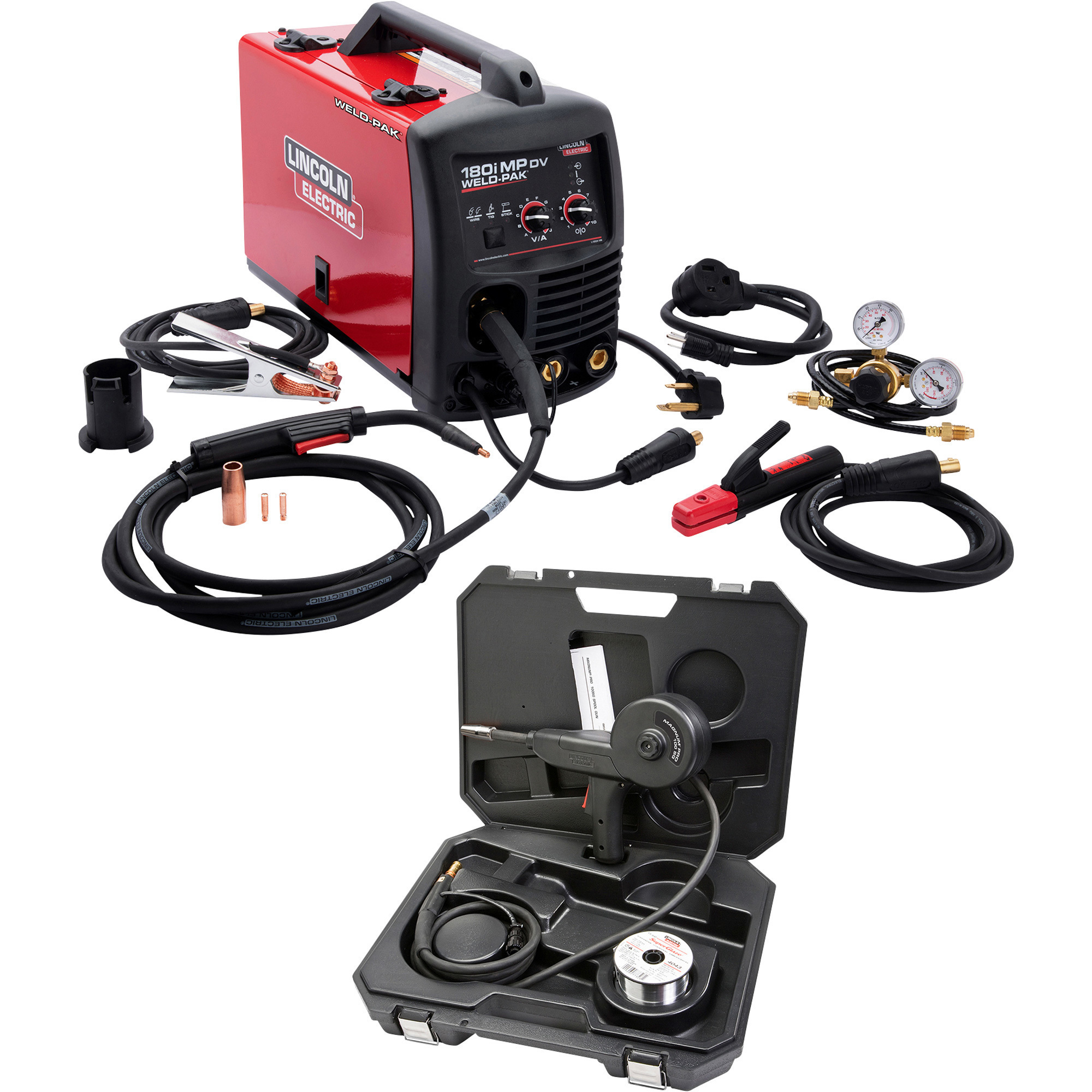 Lincoln Electric WELD-PAK Dual Voltage 120V/230V, 180 Amp, Inverter MIG ...