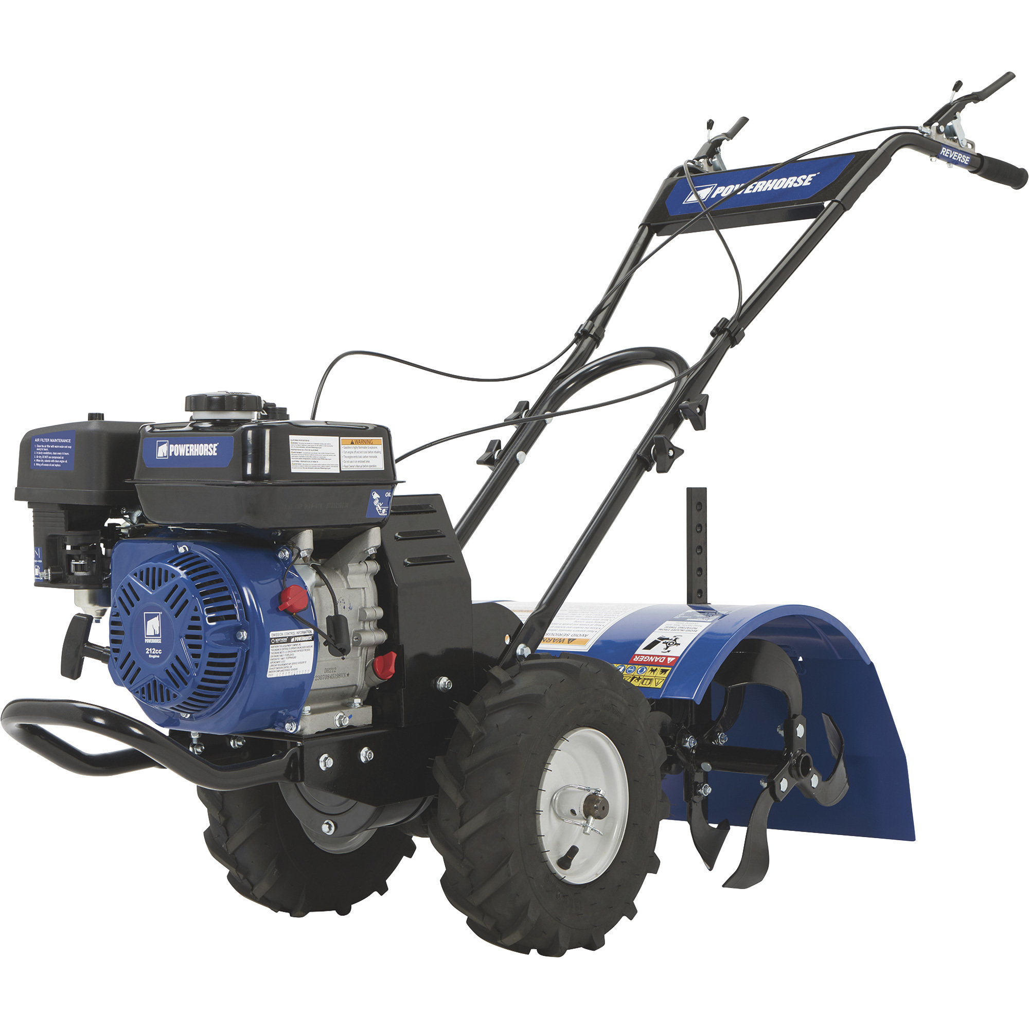 Powerhorse 20in. Rear Tine Tiller Cultivator, 6.5in. Tilling Depth ...