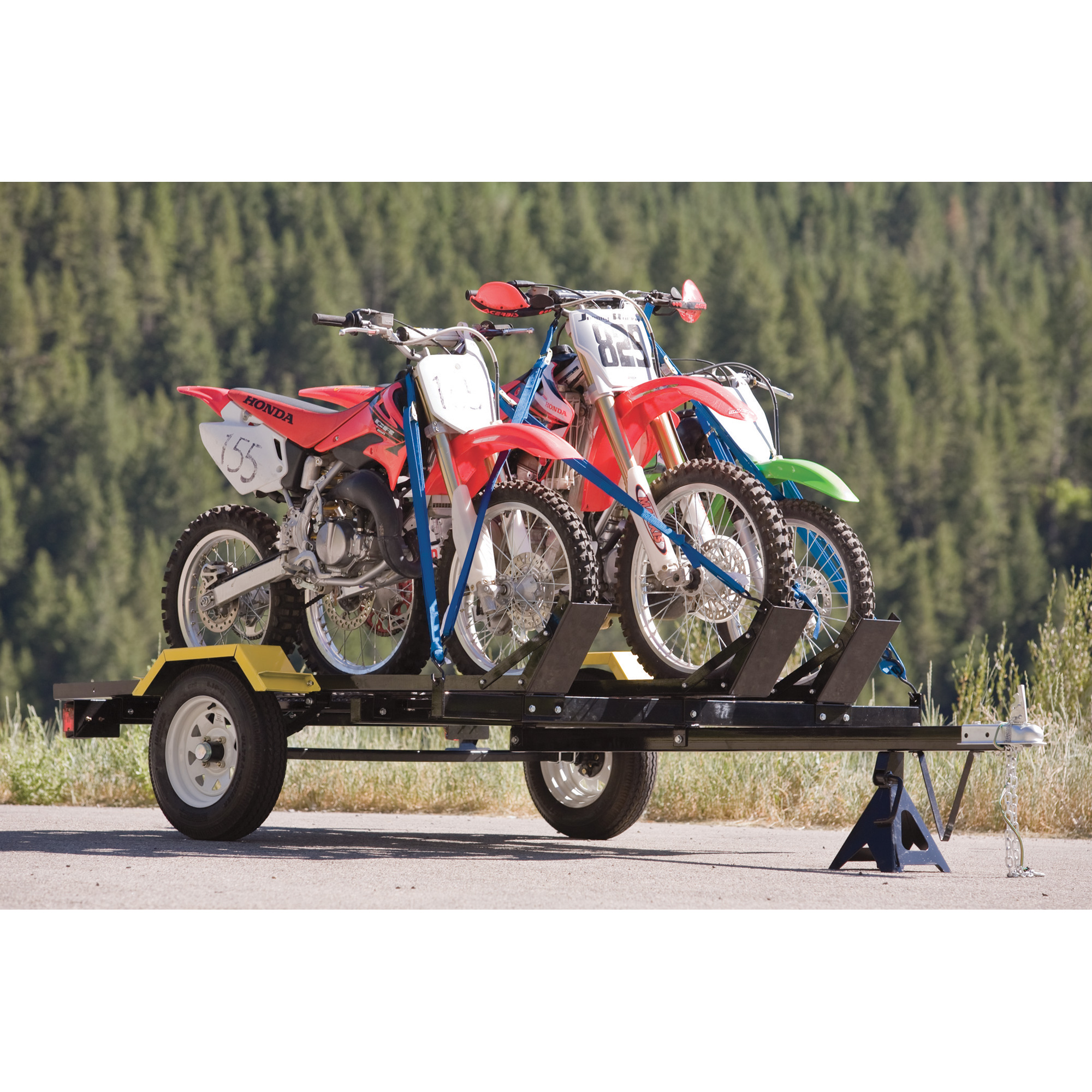 North Star Trailer Motostar III 3-Place Motorcycle Trailer Kit — 4 1 ...