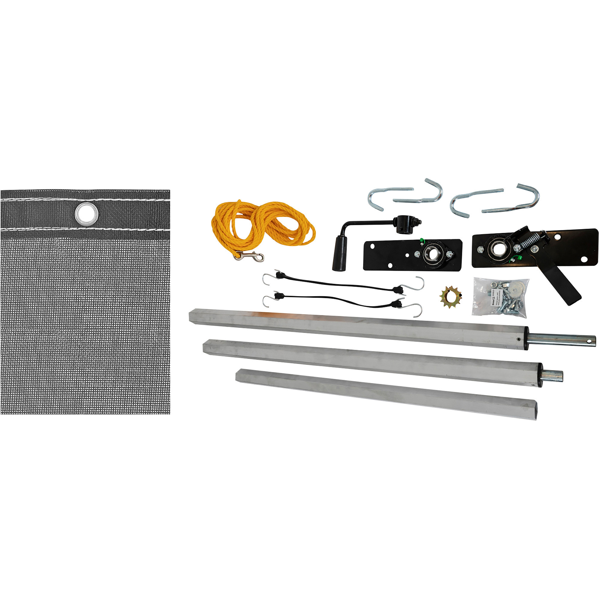 Buyers Products Dump Tarp Roller Kit, 7ft. x 12ft. Mesh Tarp, Model ...